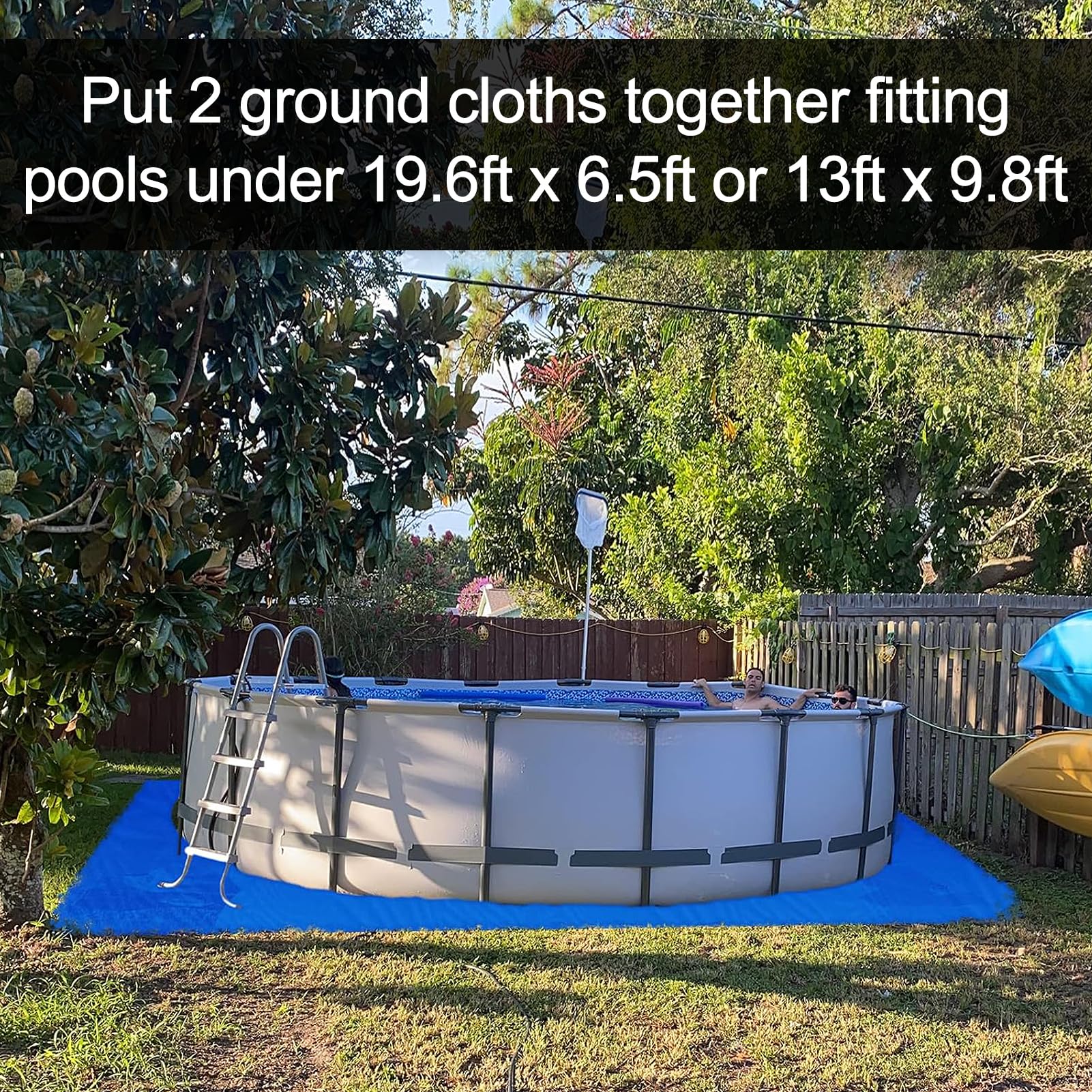 Snapklik.com : 2 Pcs Heavy-Duty Pool Ground Cloths - 6.5ft X 9.8ft ...