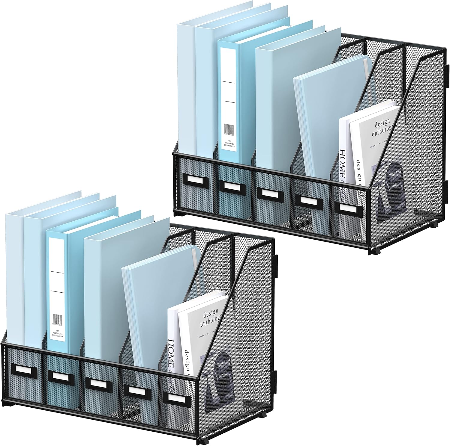 Amazon.com : SUPEASY Desk Organizers Metal Desk Magazine File Holder ...