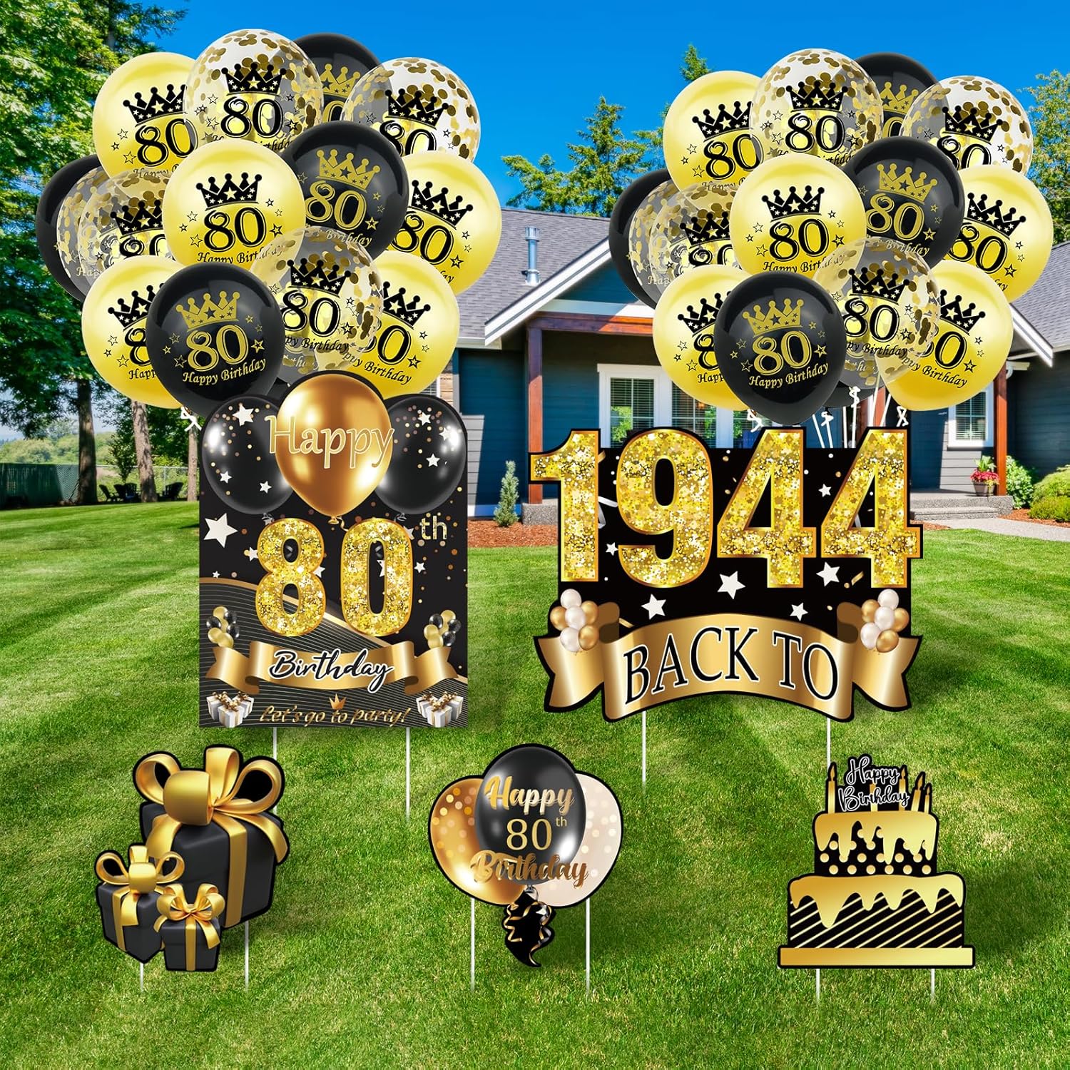 Amazon.com: 5Pcs Birthday Yard Sign 16" Large Happy Birthday ...