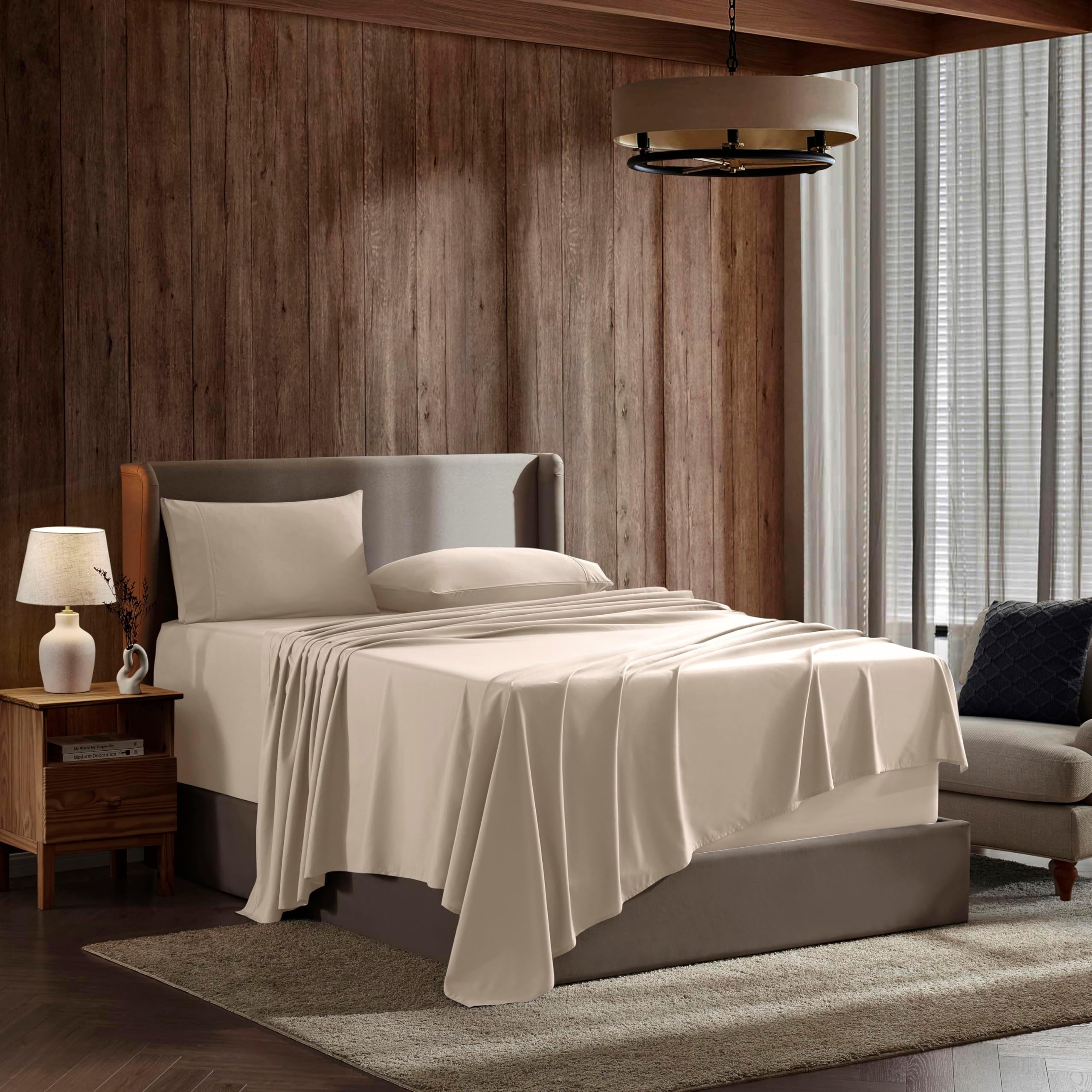 Amazon.com - Split King 7 Piece Sheet Set - Breathable & Cooling ...