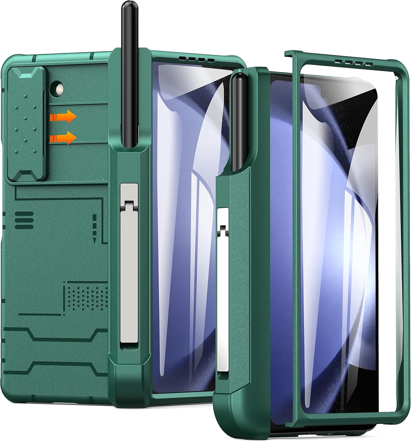 Amazon.com: Compatible with Samsung Galaxy Z Fold 5 Case with Pen ...