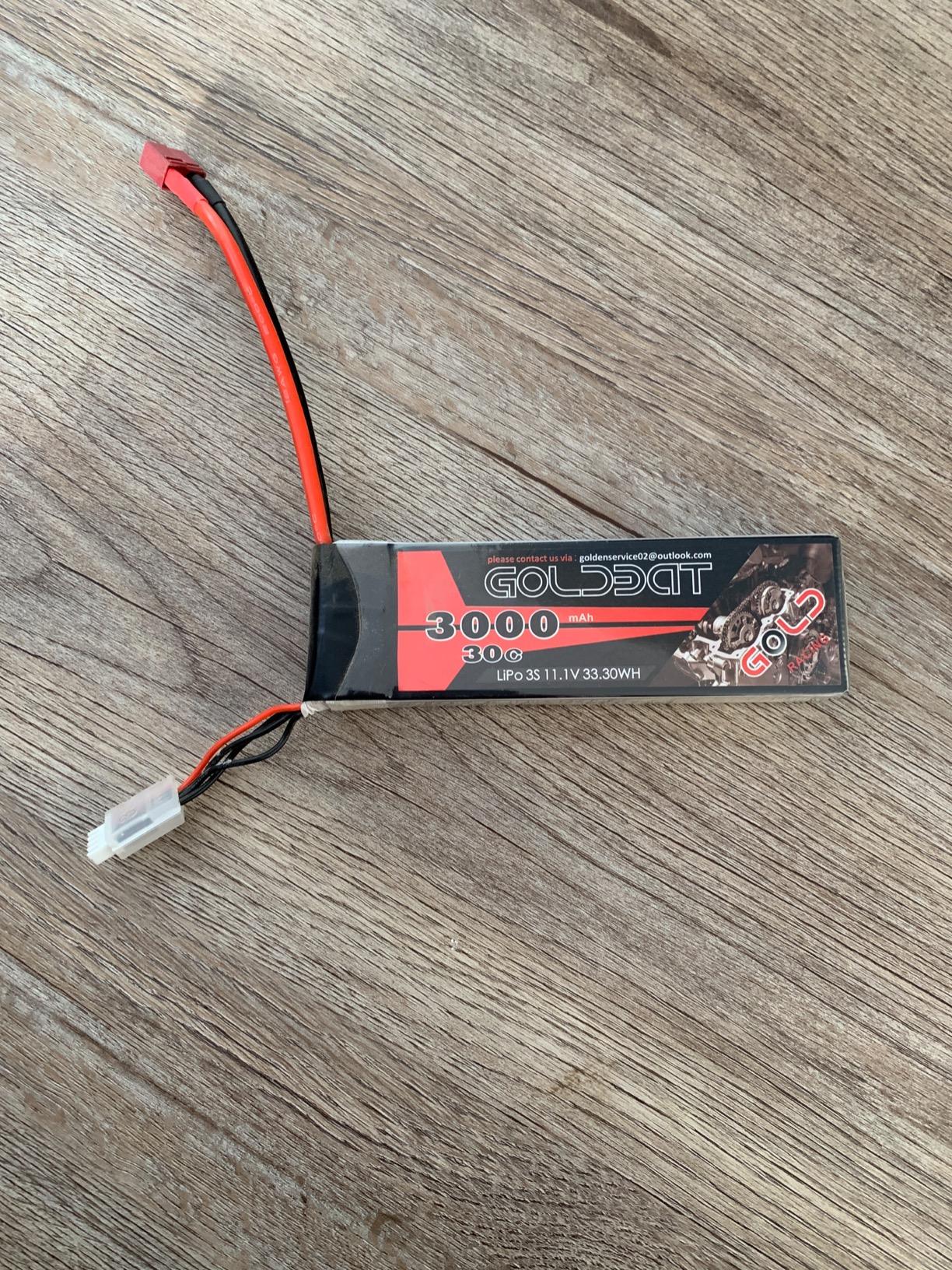 GOLDBAT RC Batterie 3000 mAh 11,1 V 3S 30C LiPo Akku Pack Soft Case mit ...