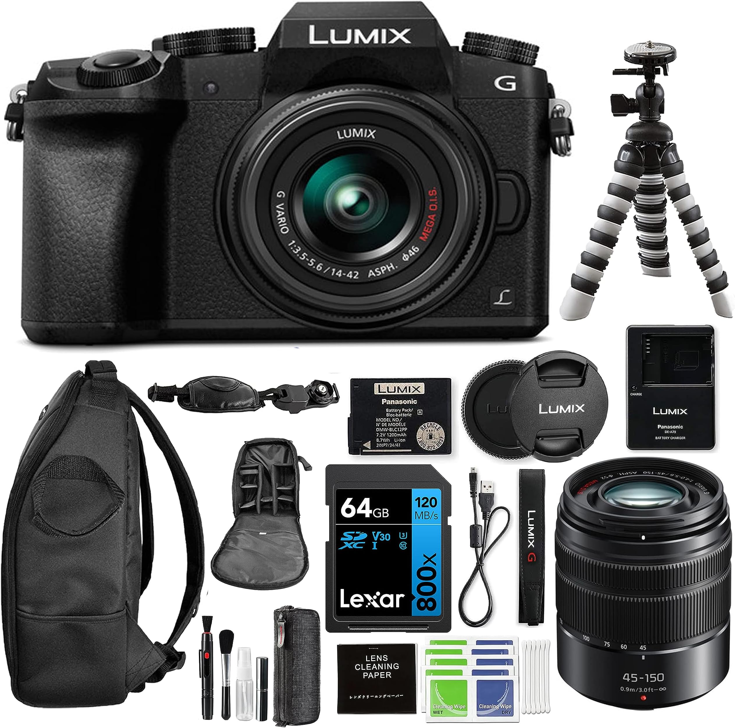 Amazon.com : Panasonic Lumix G7 4K Digital Mirrorless Camera with G ...