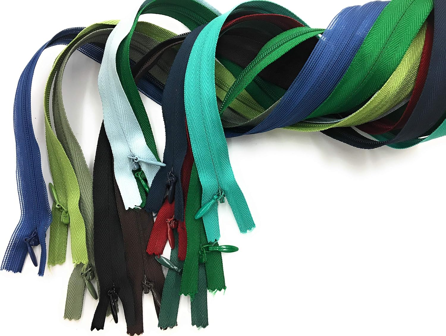 12 YKK Invisible Zipper, Conceal Zippers ." Assortment of Darker Colors ...