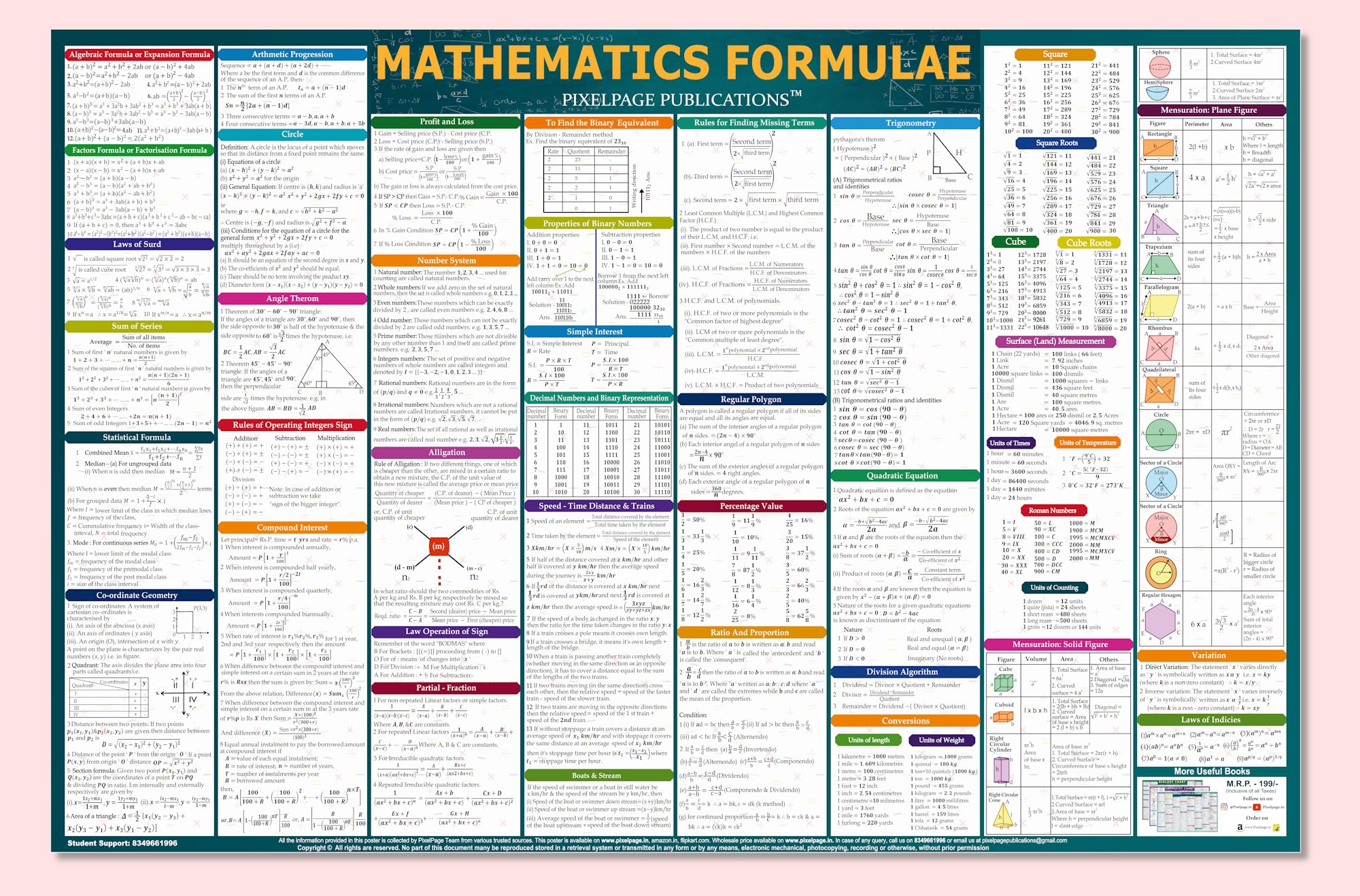 Buy Maths Concept And Formulas Wall Chart For Various Exams Quick buy-maths-concept-and-formulas-wall-chart-for-various-exams-quick