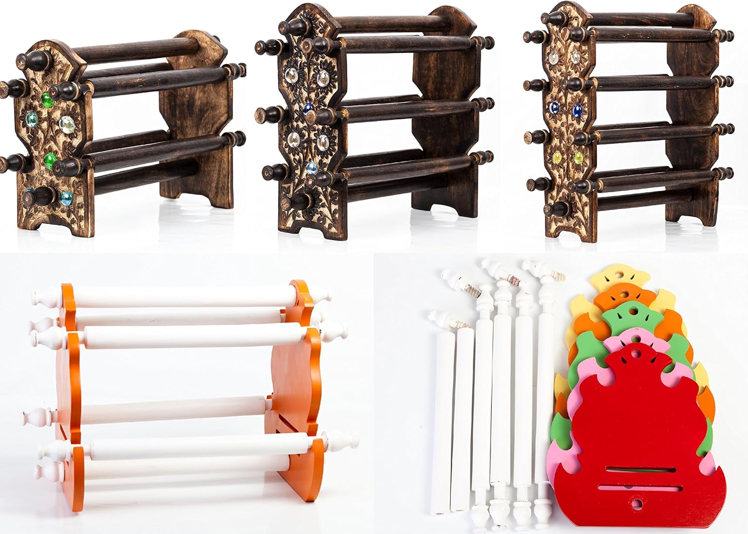 Design-O-Holic Wooden Bangle Stand Watch Display Bracelet Storage ...