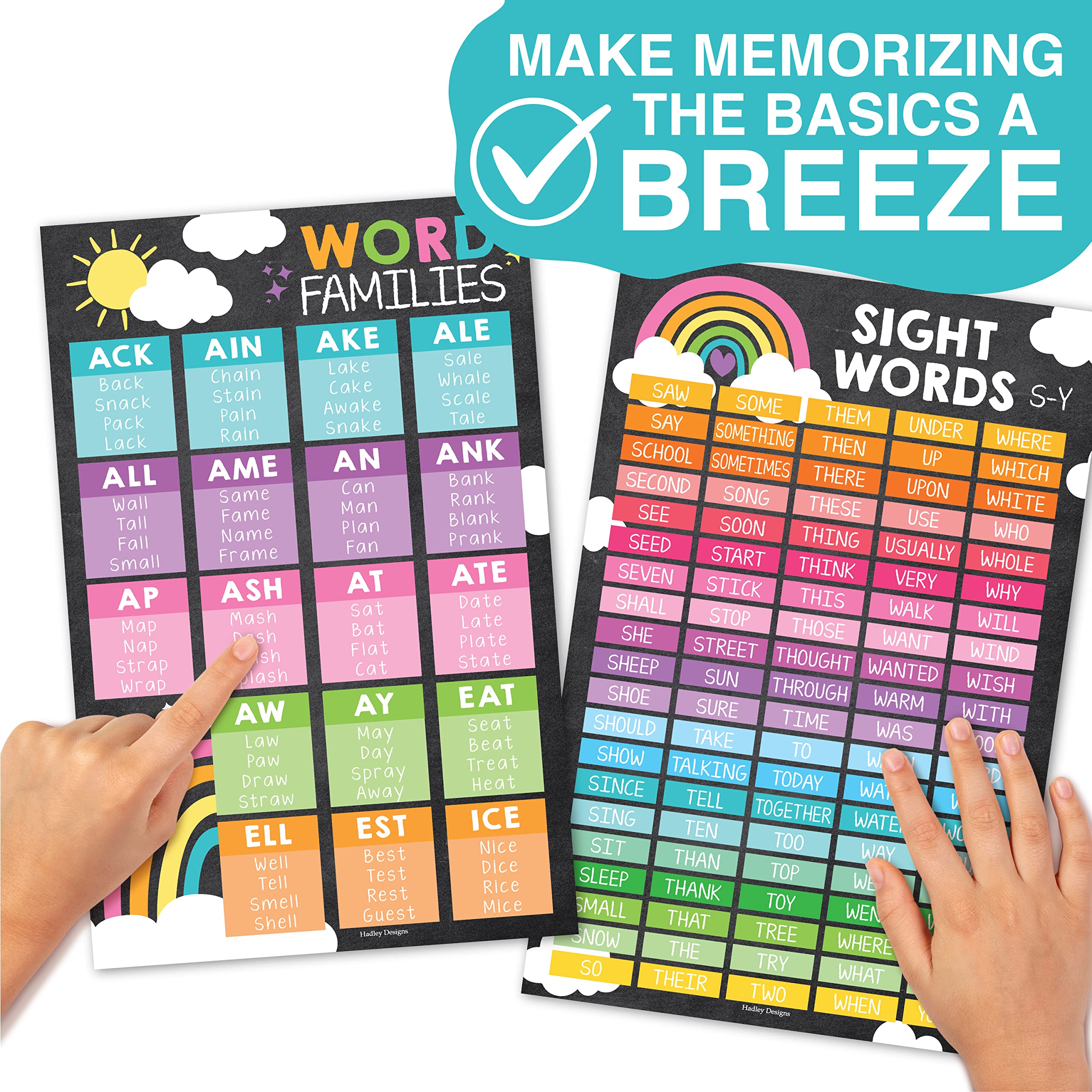 Classroom Posters 8-Pack Sight Words Posters For Classroom - Word Wall ...