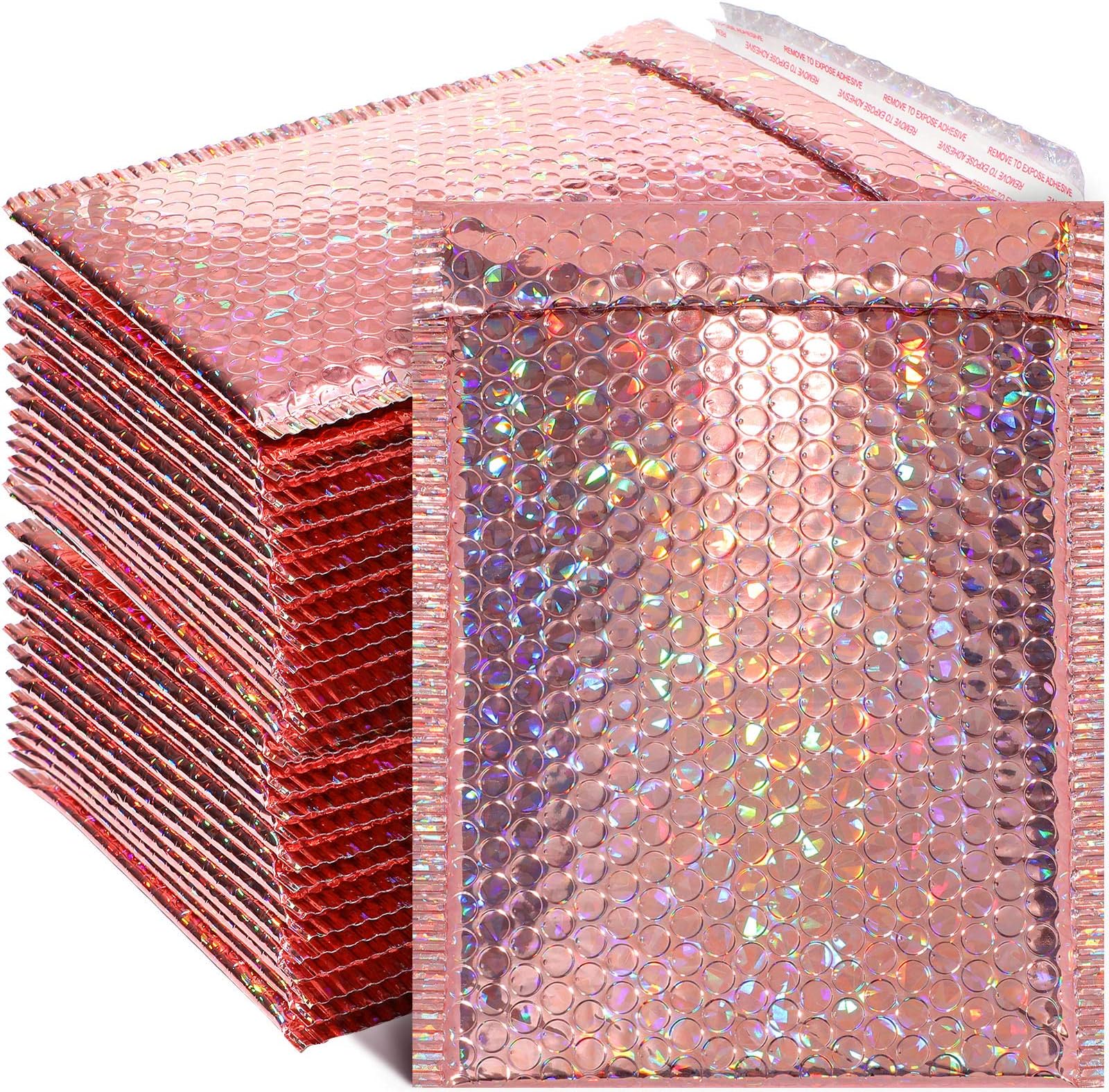 Amazon.com : 30 Pieces Holographic Bubble Mailers Padded Mailer ...