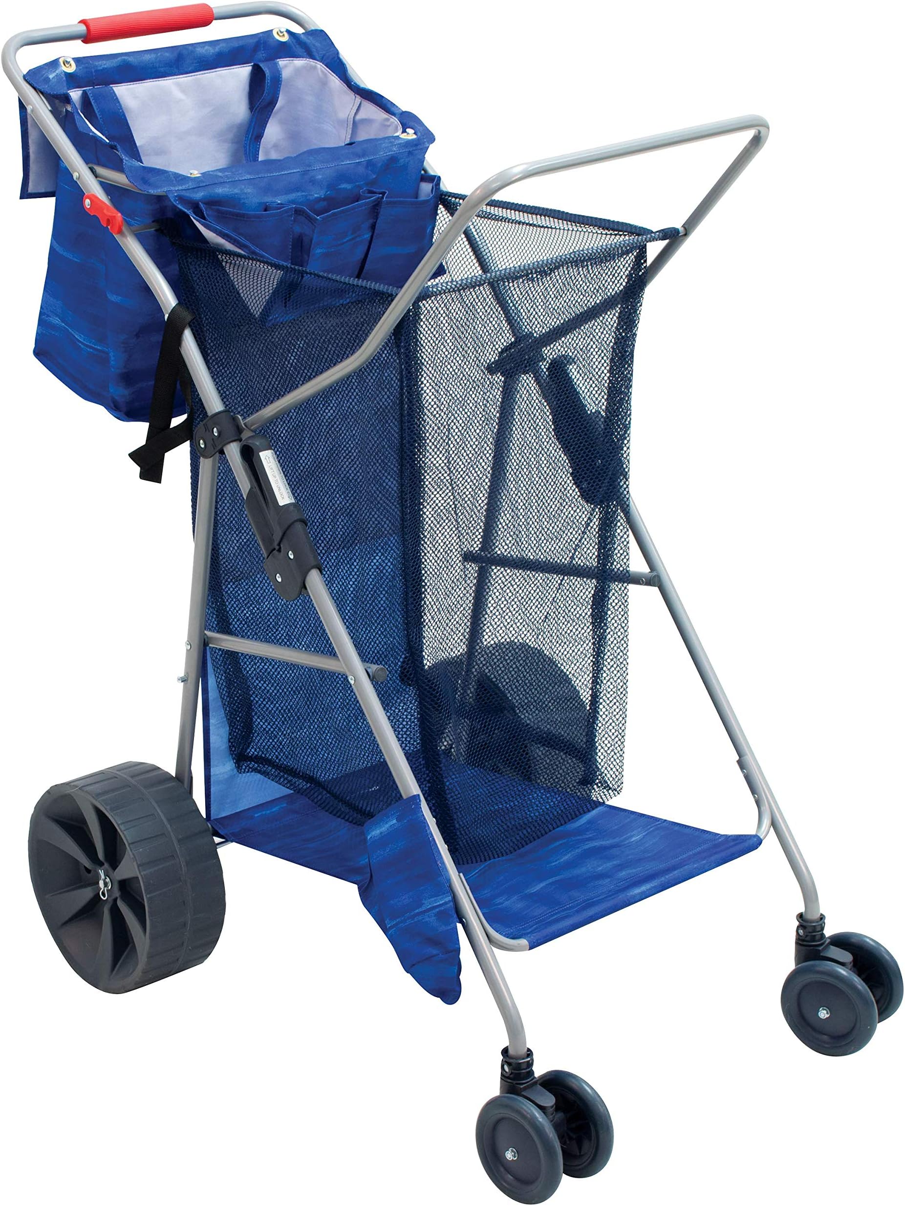 Amazon.com: VEVOR Beach Cart for Sand, Foldable Beach Wagon Carts with ...