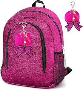 Amazon.com: Noveread Cheer Backpack with Cheer Bow Keychain ...