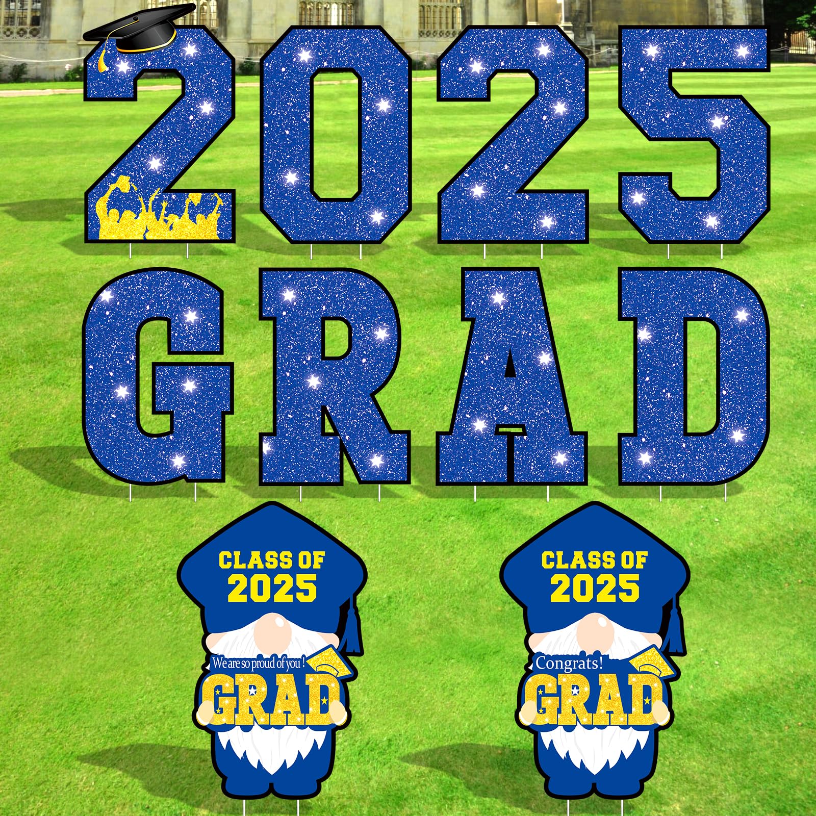 Amazon.com : 10 PCS Class 2025 Graduation Yard Sign Yard Decorations ...