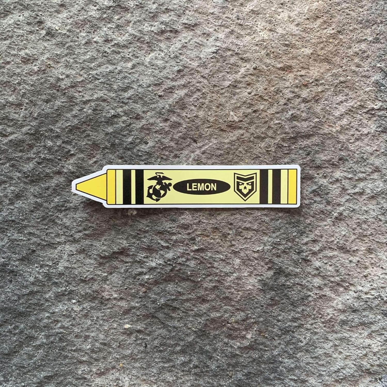 Amazon.com: PatchOps Funny Lemon Crayon Vinyl Decal Sticker : Sports ...