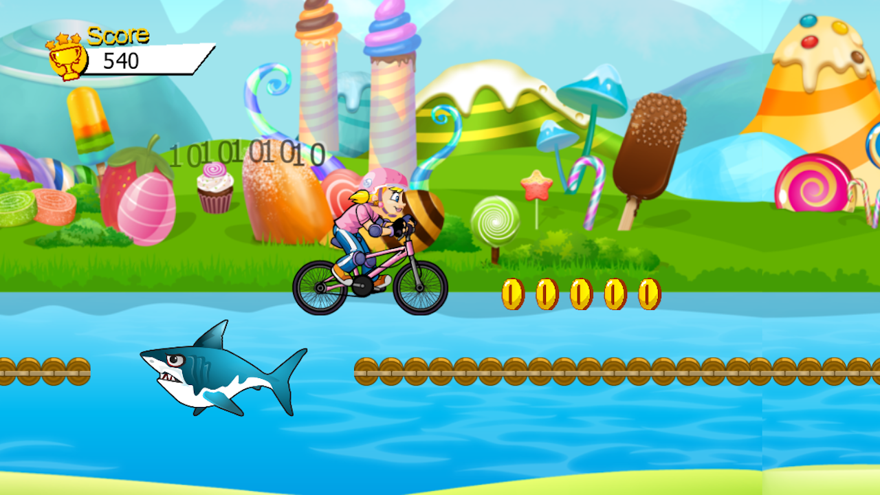 Girl Jump on Sharks with Bike - App on Amazon Appstore