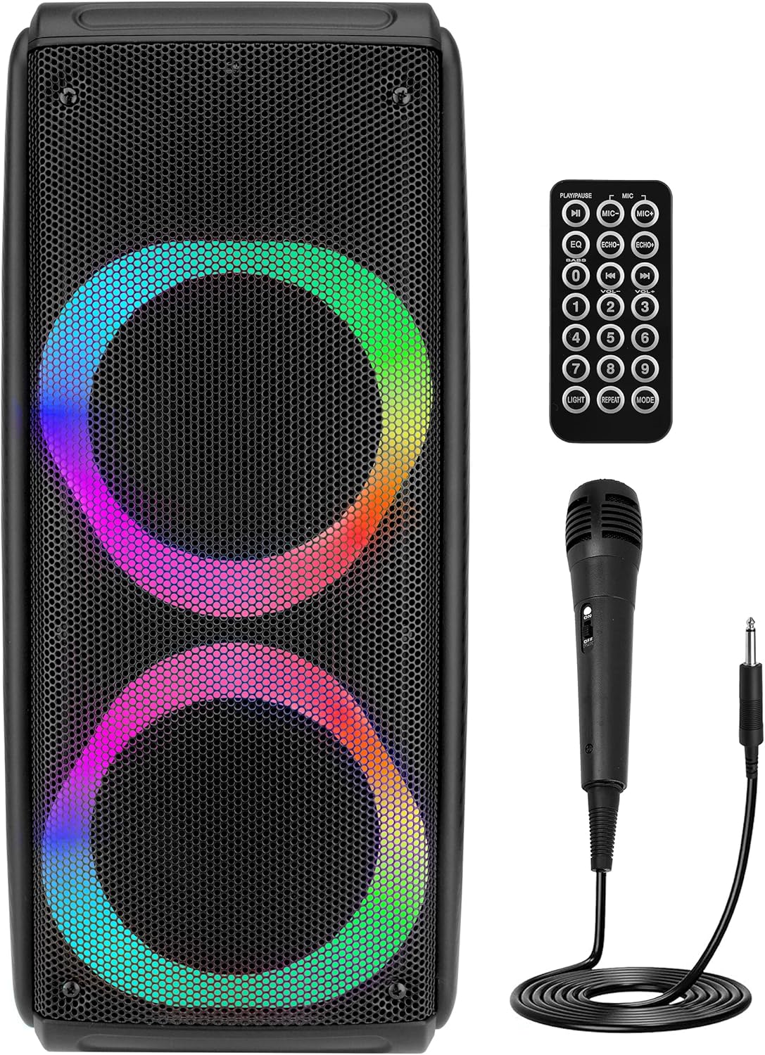 Amazon.com: Pyle Dual 6.5” Multi-Purpose Speaker System, 300 Watt Rechargeable Speaker with ...