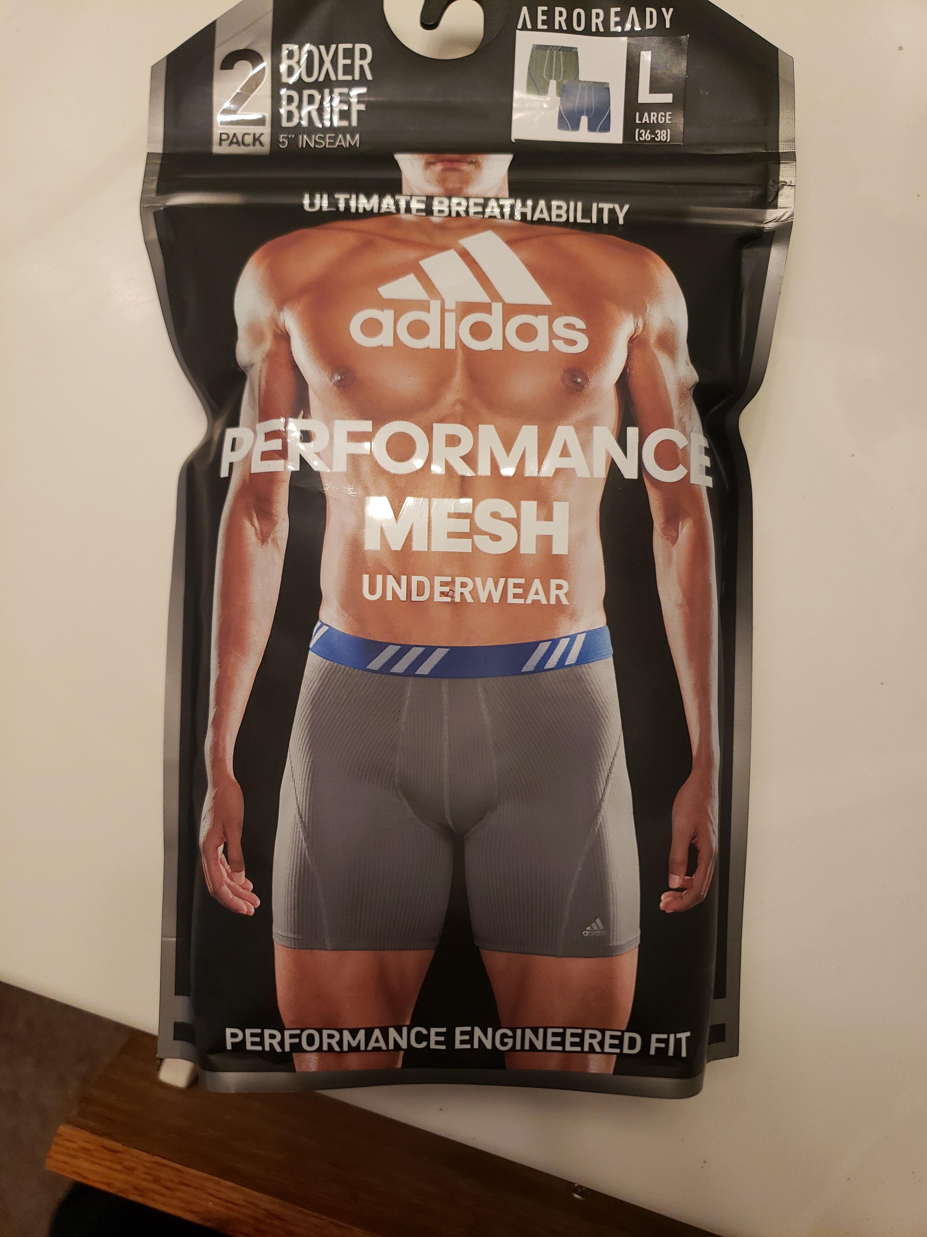 adidas Men's Sport Performance Mesh Boxer Brief Underwear (2-Pack) at ...