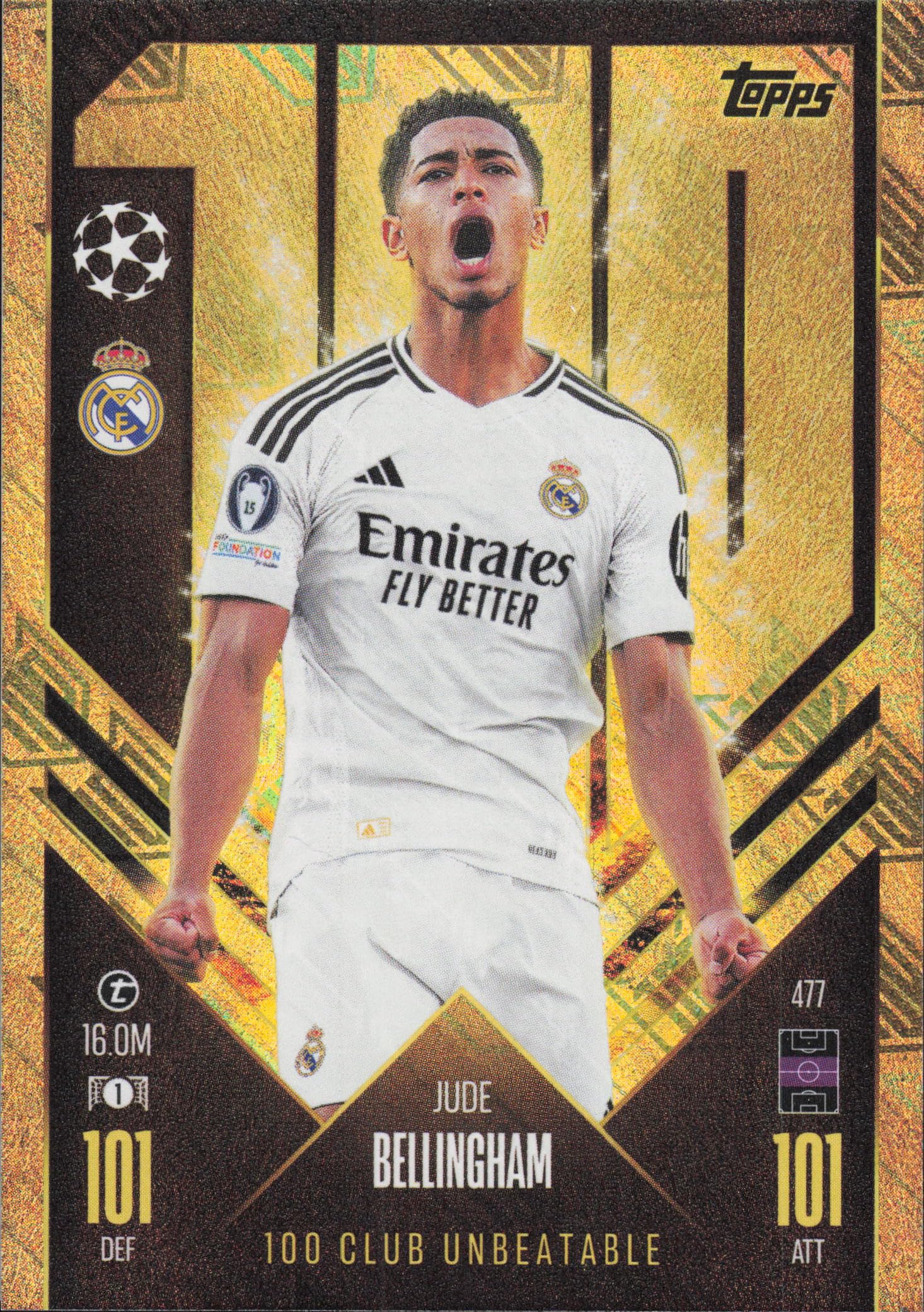 Match Attax 2024-2025 Jude Bellingham 100 Club Card : Amazon.co.uk: Toys & Games