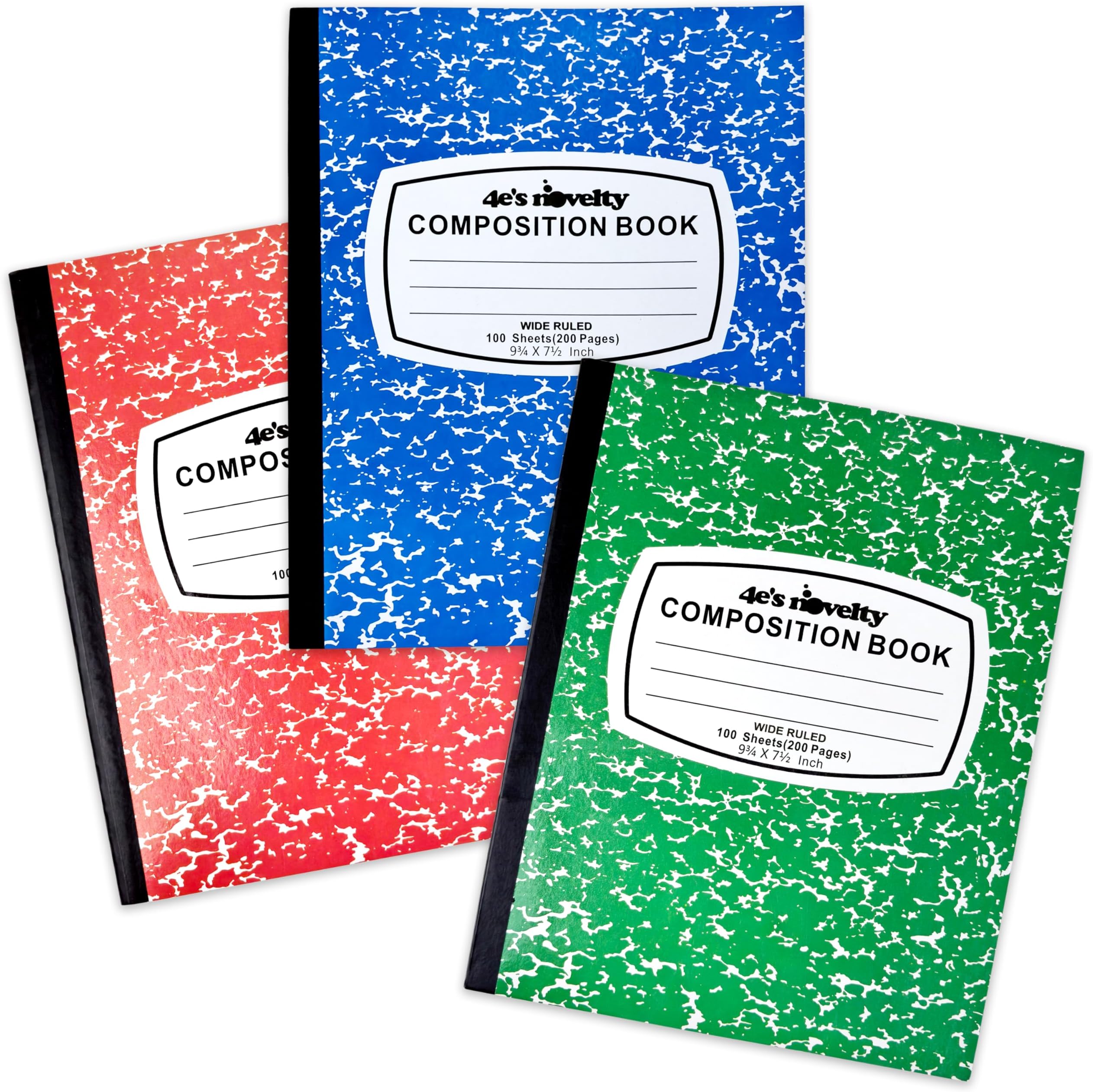 Amazon.com : ScribbleMate Cute Composition Notebook Wide Ruled, Bulk ...