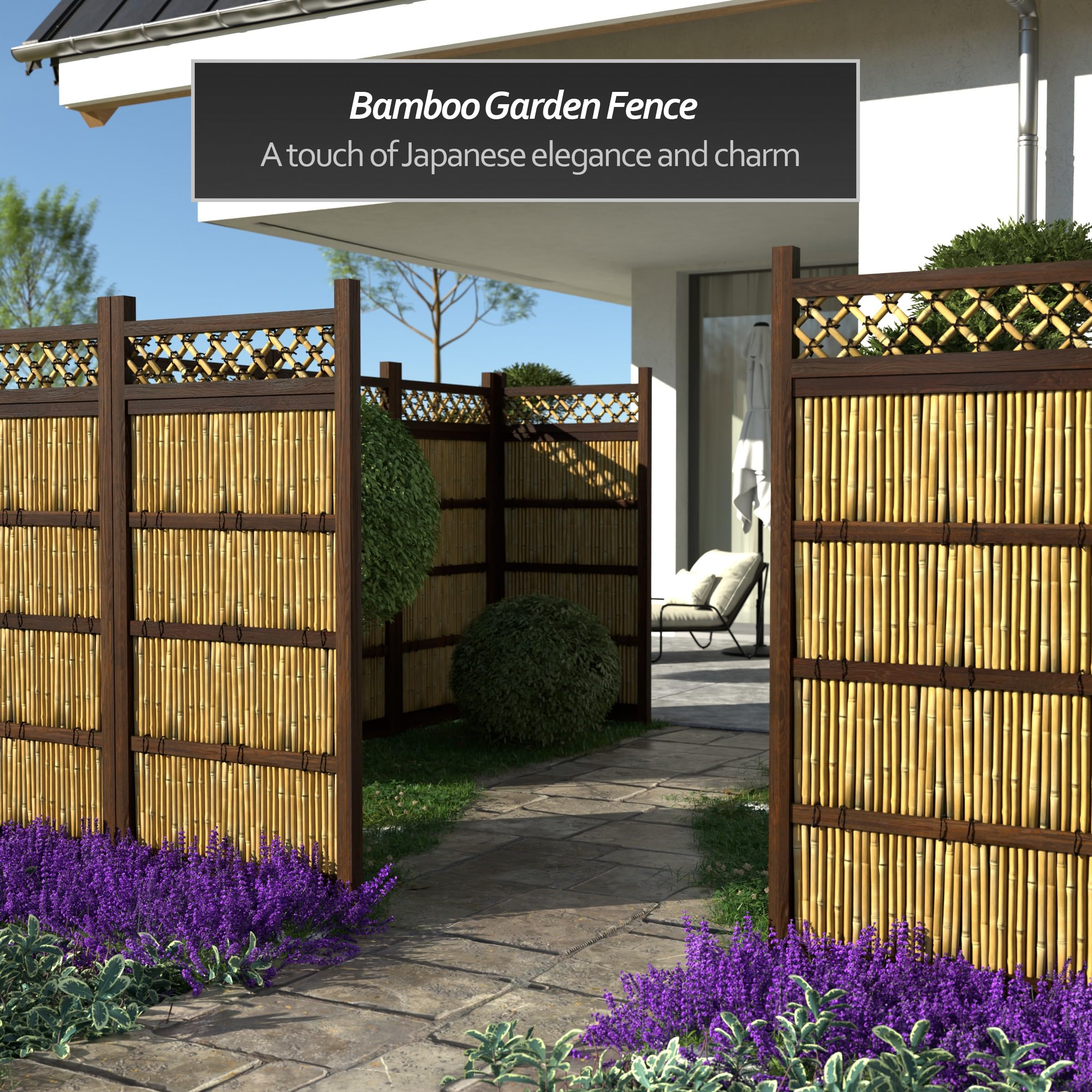 Japanese Bamboo Kumo Fence