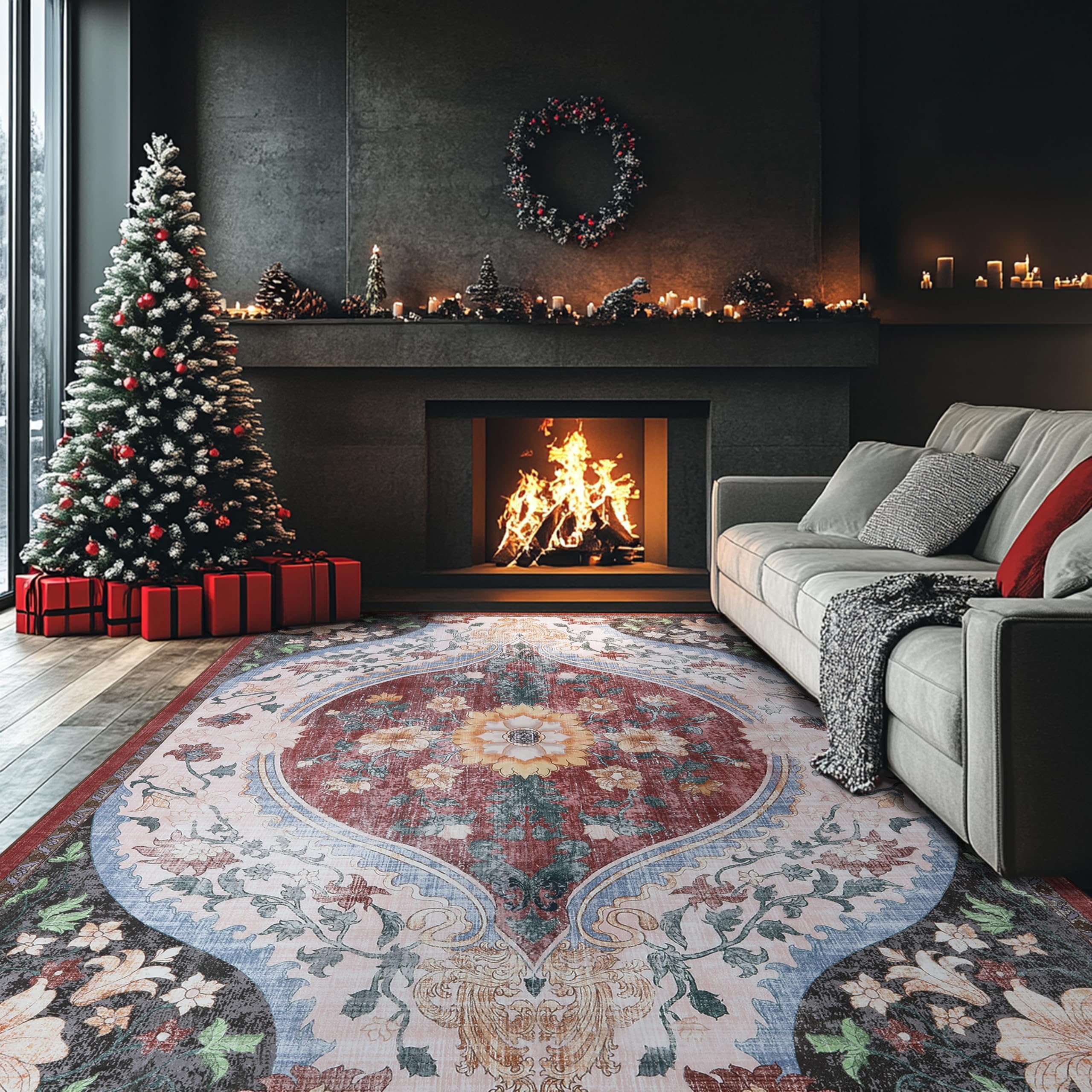 Amazon.com: Boho Washable Rugs 5x7 Clearance for Bedroom Washable ...