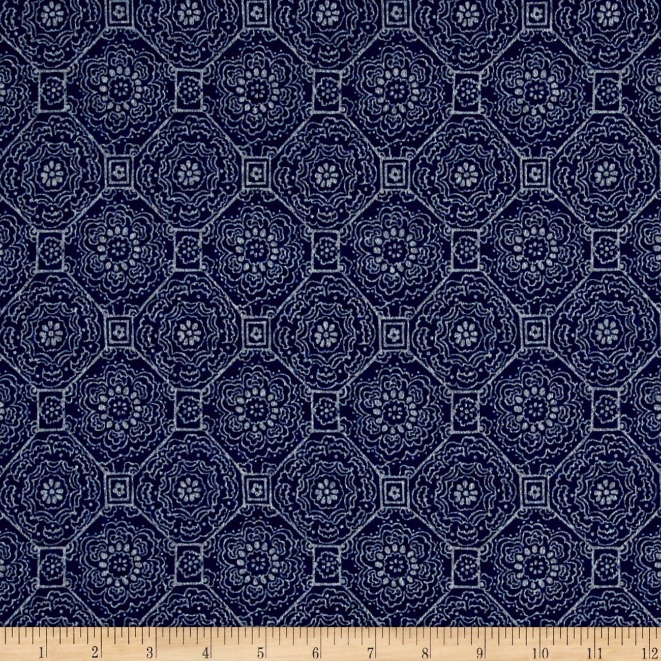 Amazon.com: Neiman Brothers Blue/Ivory Mosaic Tile Kashmere Sweater ...