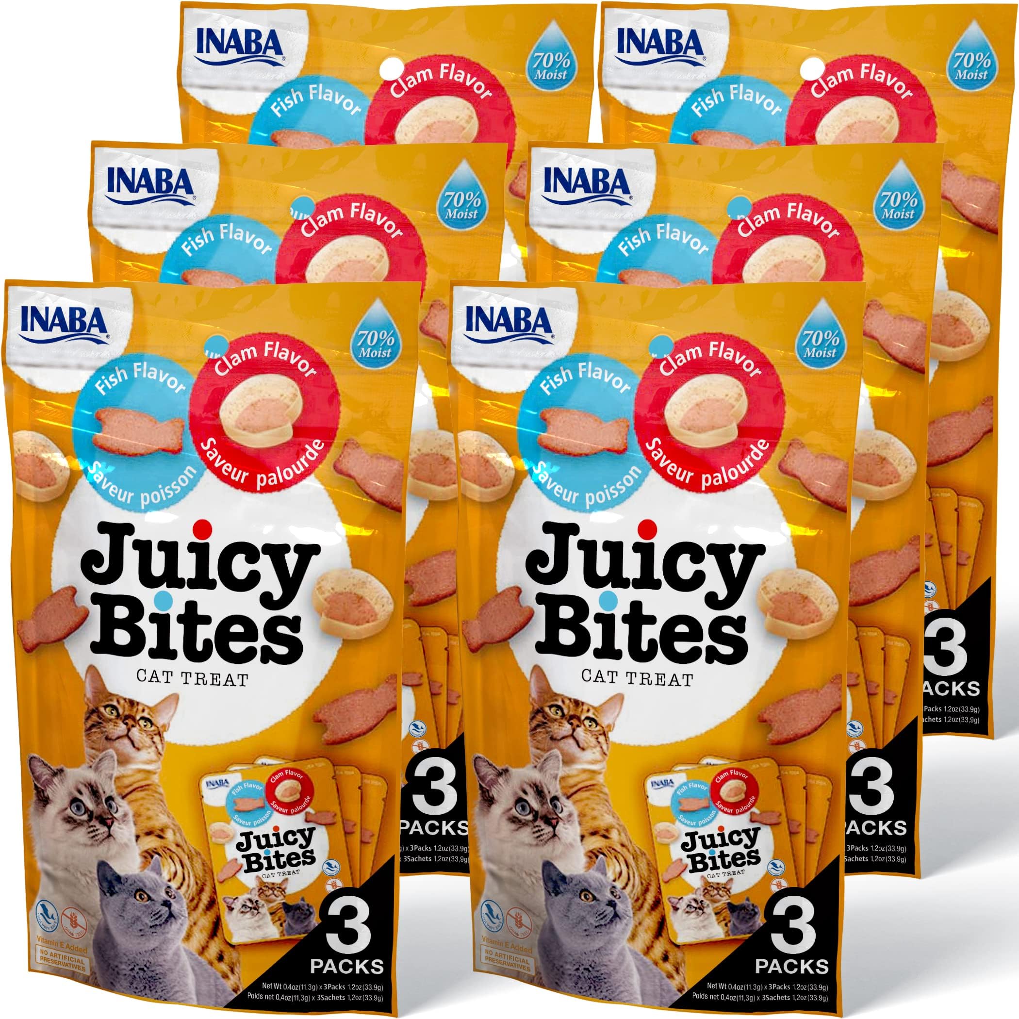 Amazon.com : INABA Juicy Bites Grain-Free, Soft/Moist/Chewy Cat Treats ...