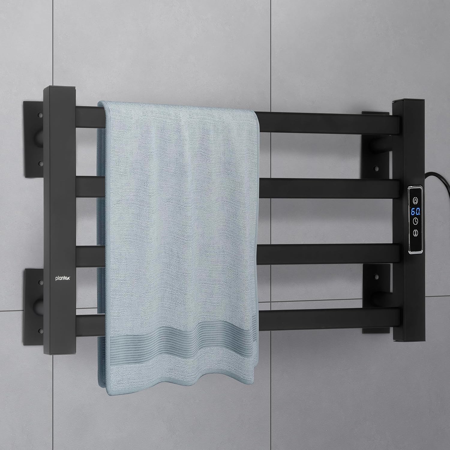 Plantex Aluminium Shock-Free Heating Towel Rack/Towel Bar/Towel Stand ...