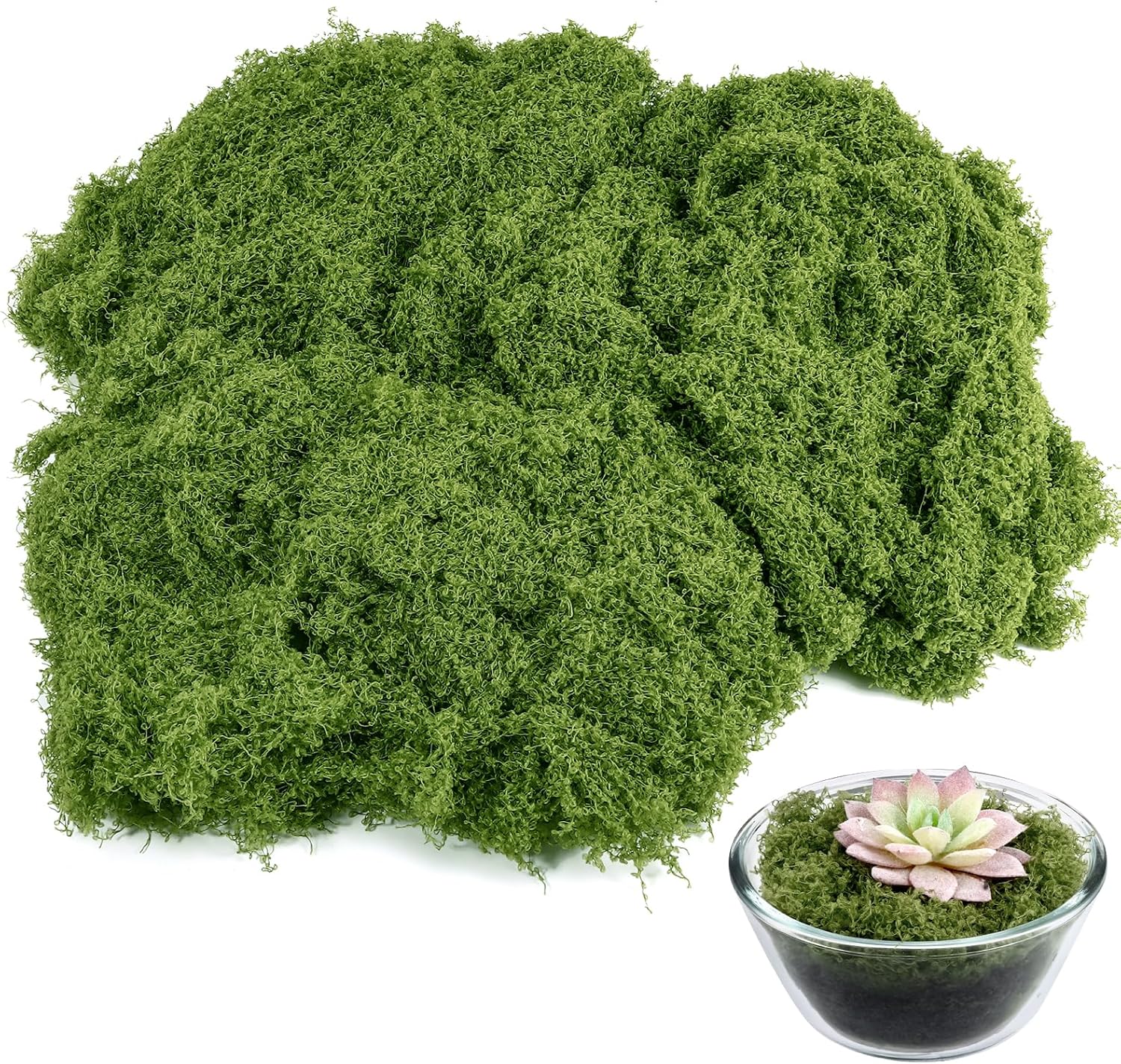 Amazon.com: Fake Green Moss for Plants Indoor, 5.3OZ Faux Moss for ...