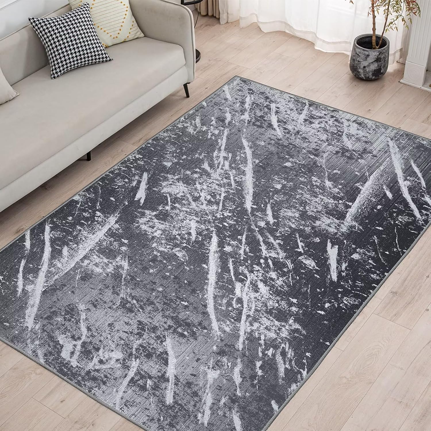 Amazon.com: Vamcheer Washable Abstract Area Rug - Contemporary Style ...