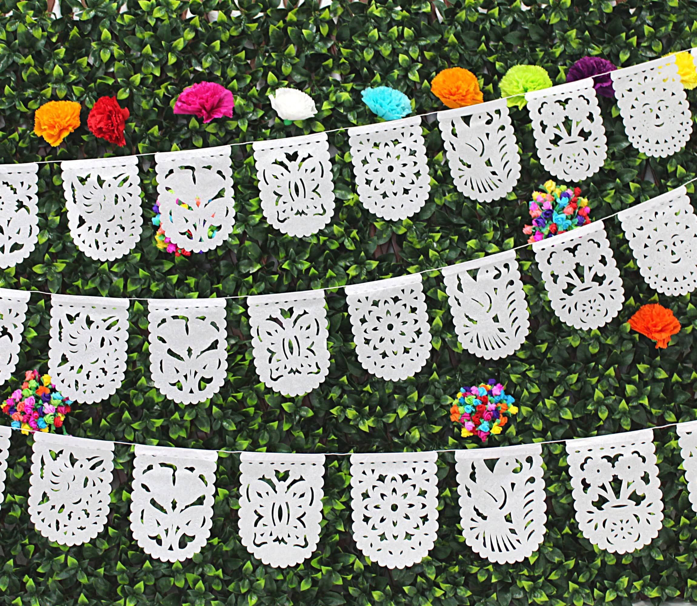 Amazon.com: Paper Full of Wishes Medium White Tissue Papel Picado ...