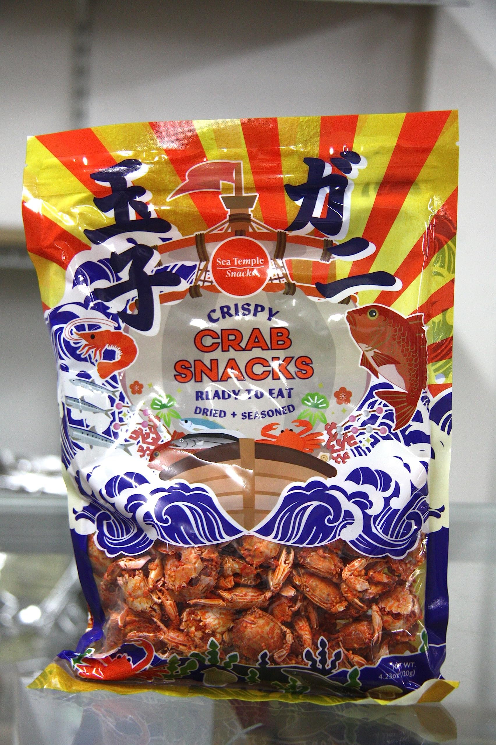 Amazon.com: SEA TEMPLE SNACKS CRISPY CRAB SNACKS 4.23 OZ, 6.14 Ounce ...