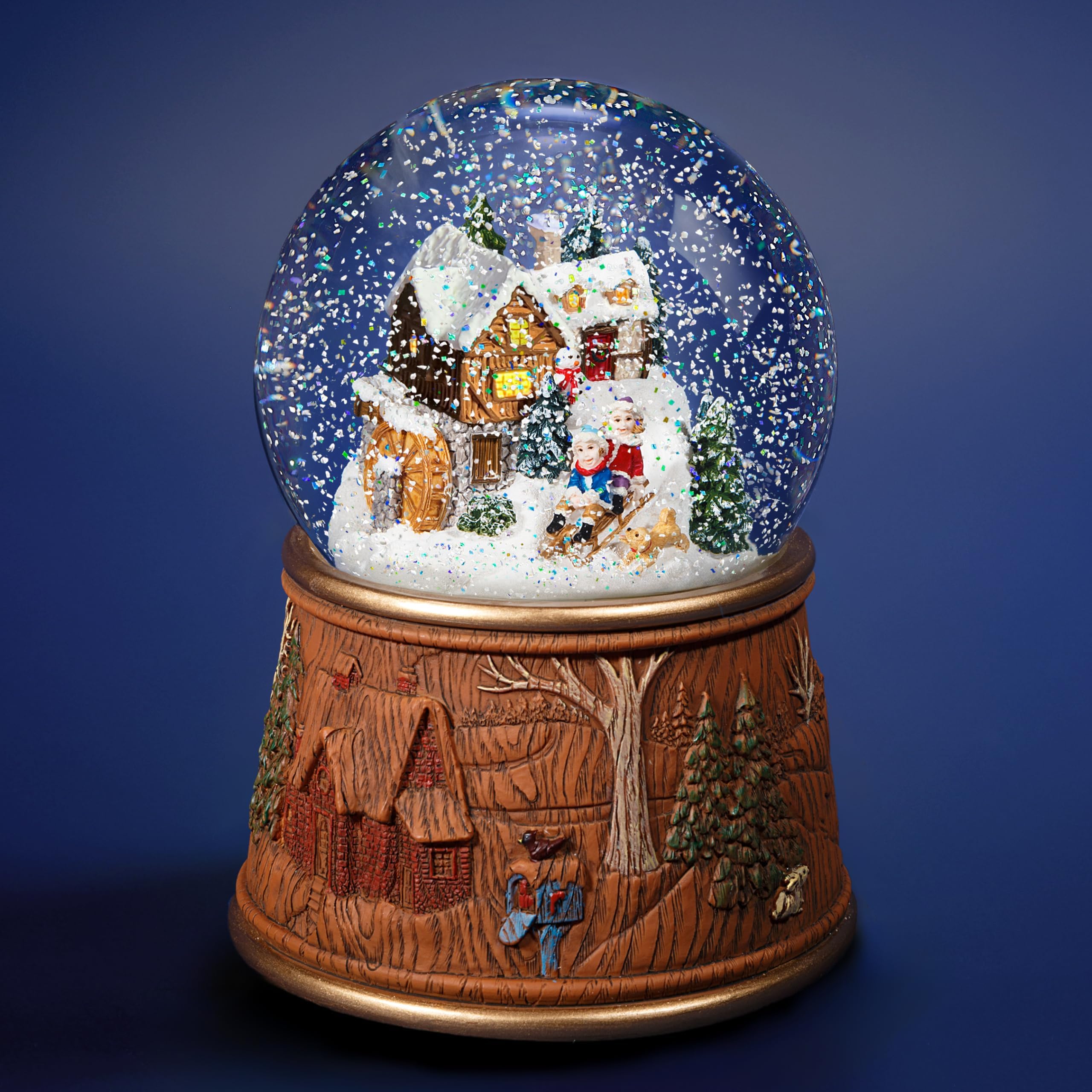 Boule à Neige Musicale de Noël « La Petite Maison dans la forêt », en ...