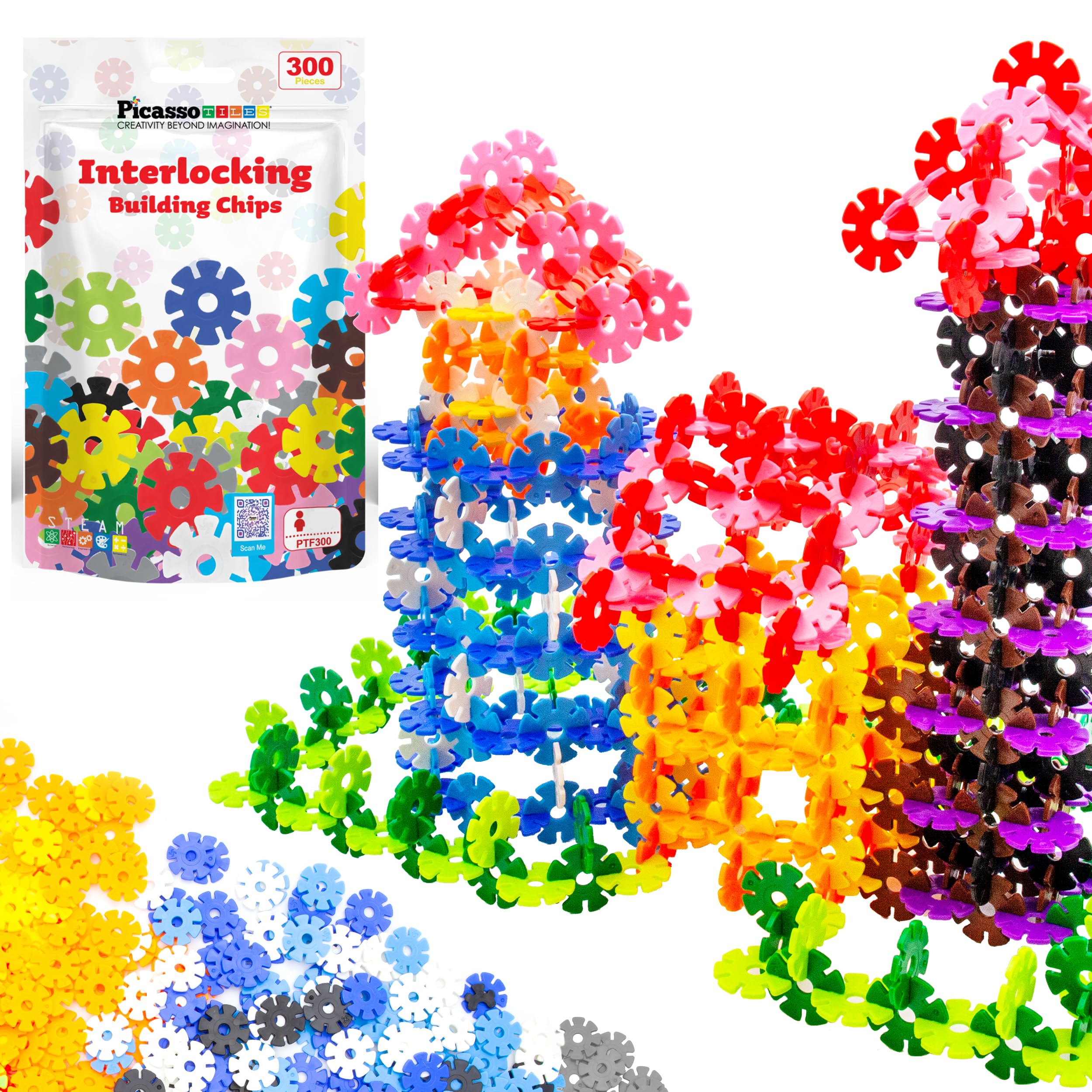 Snapklik.com : Construction Building Chips Block 300 Piece Set ...