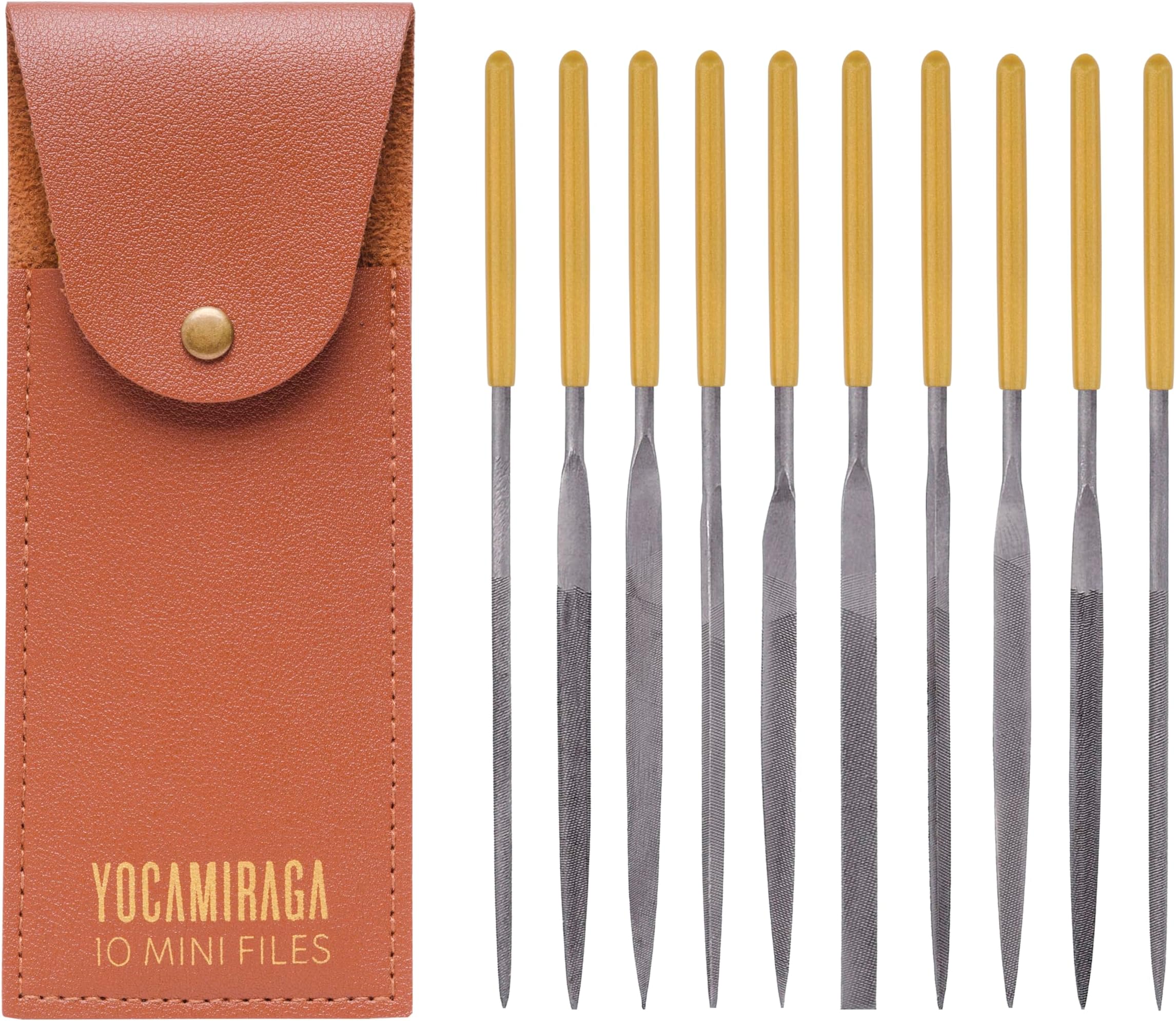 YAKAMOZ 10Pcs Mini Diamond Metal Files Set Micro Round Needle File ...