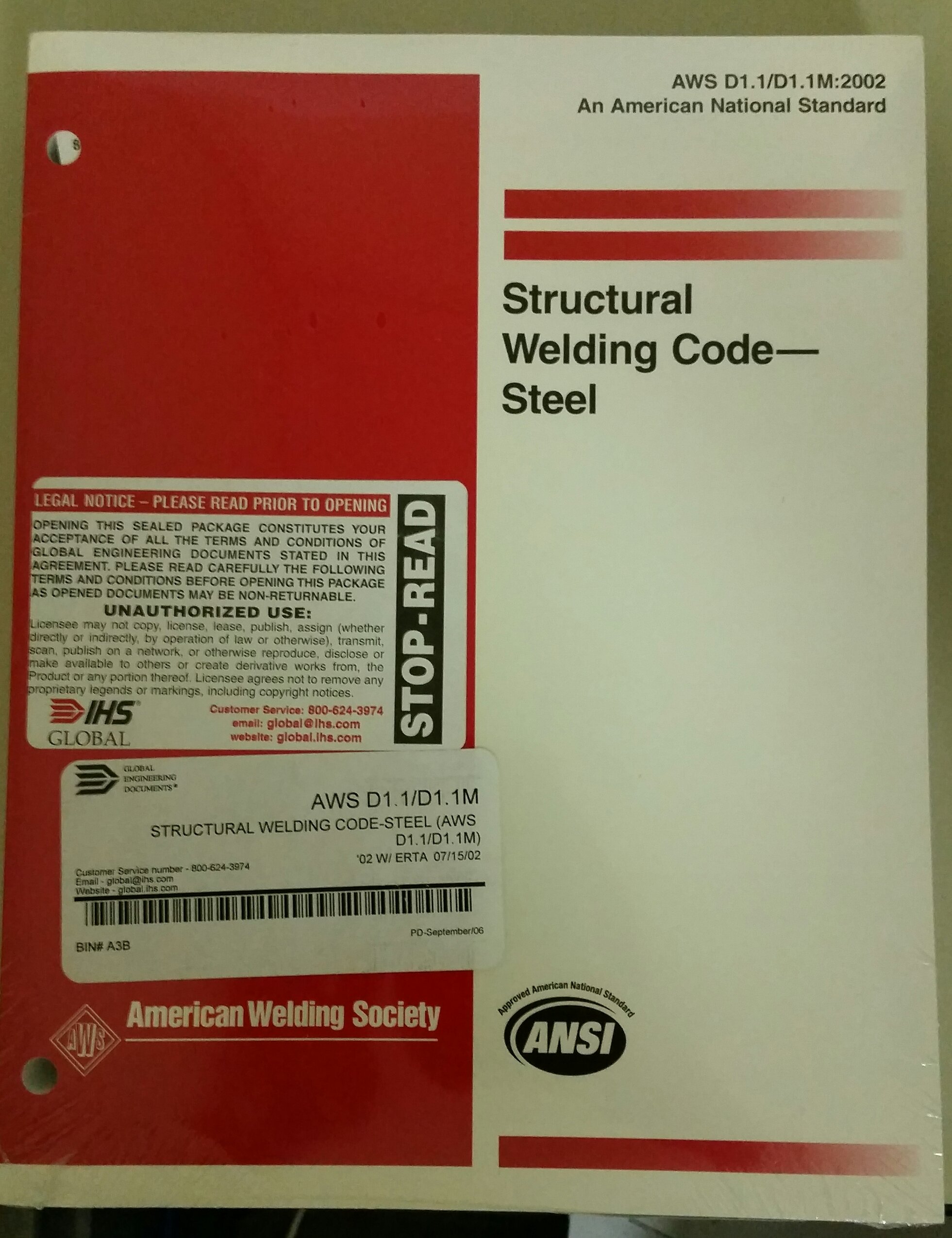 Structural Welding Code: Steel: American Welding Society: 9780871716590 ...