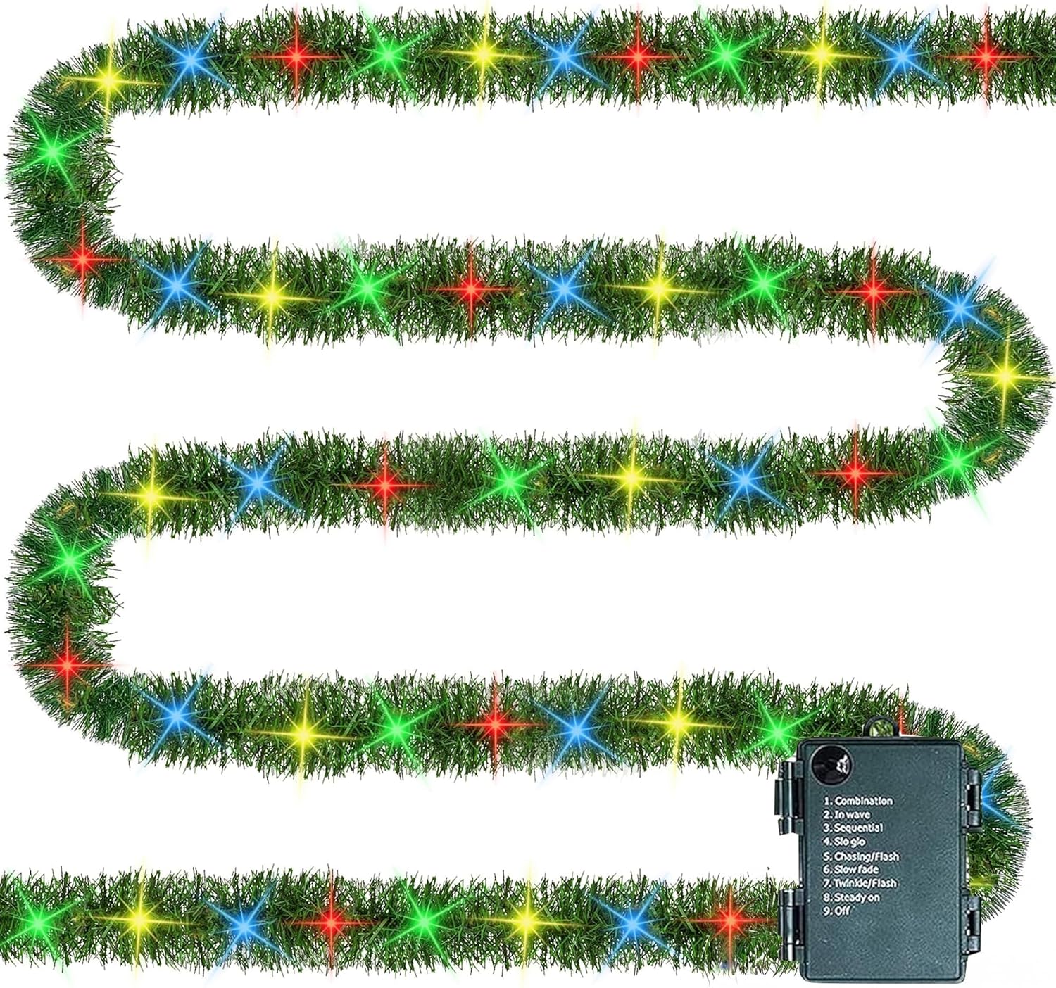 Amazon.com: TW SHINE 30 FT Pre-Lit Christmas Garland Decorations, 100 ...