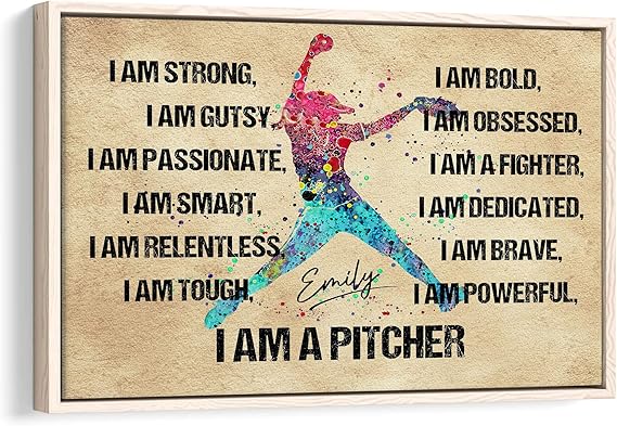 Amazon.com: Custom Softball I Am A Pitcher Gift For Softball Lover ...