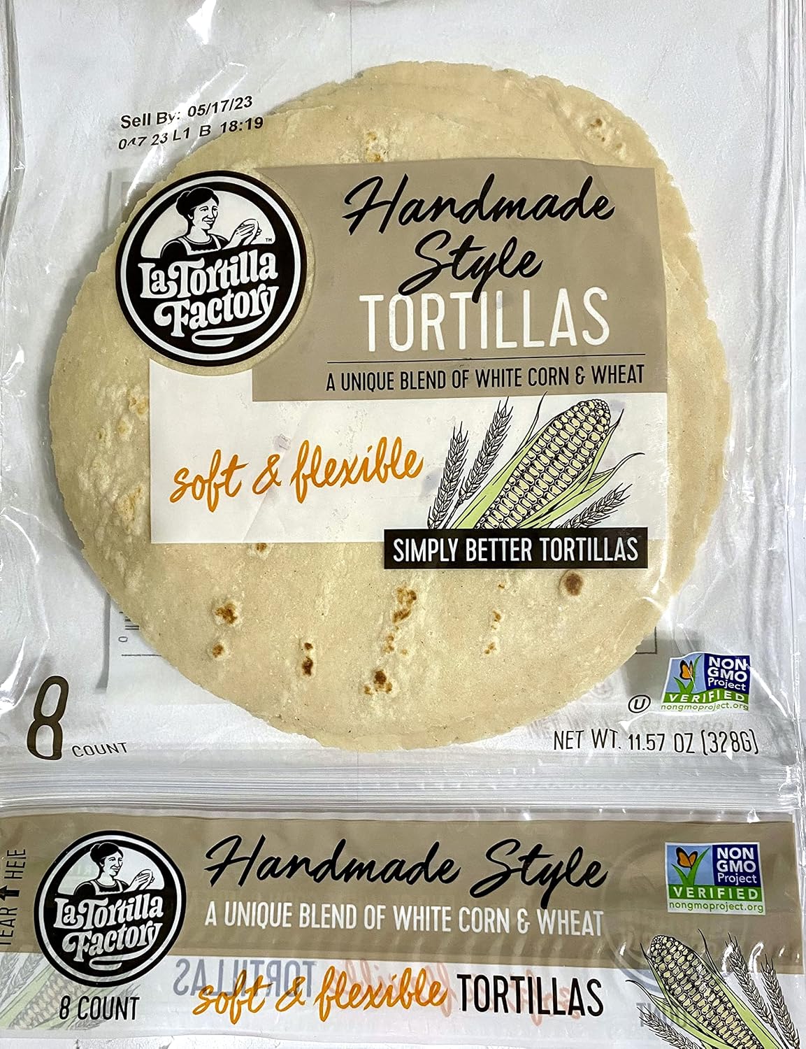 La Tortilla Factory Tortillas de maíz blanco y trigo estilo hecho a ...