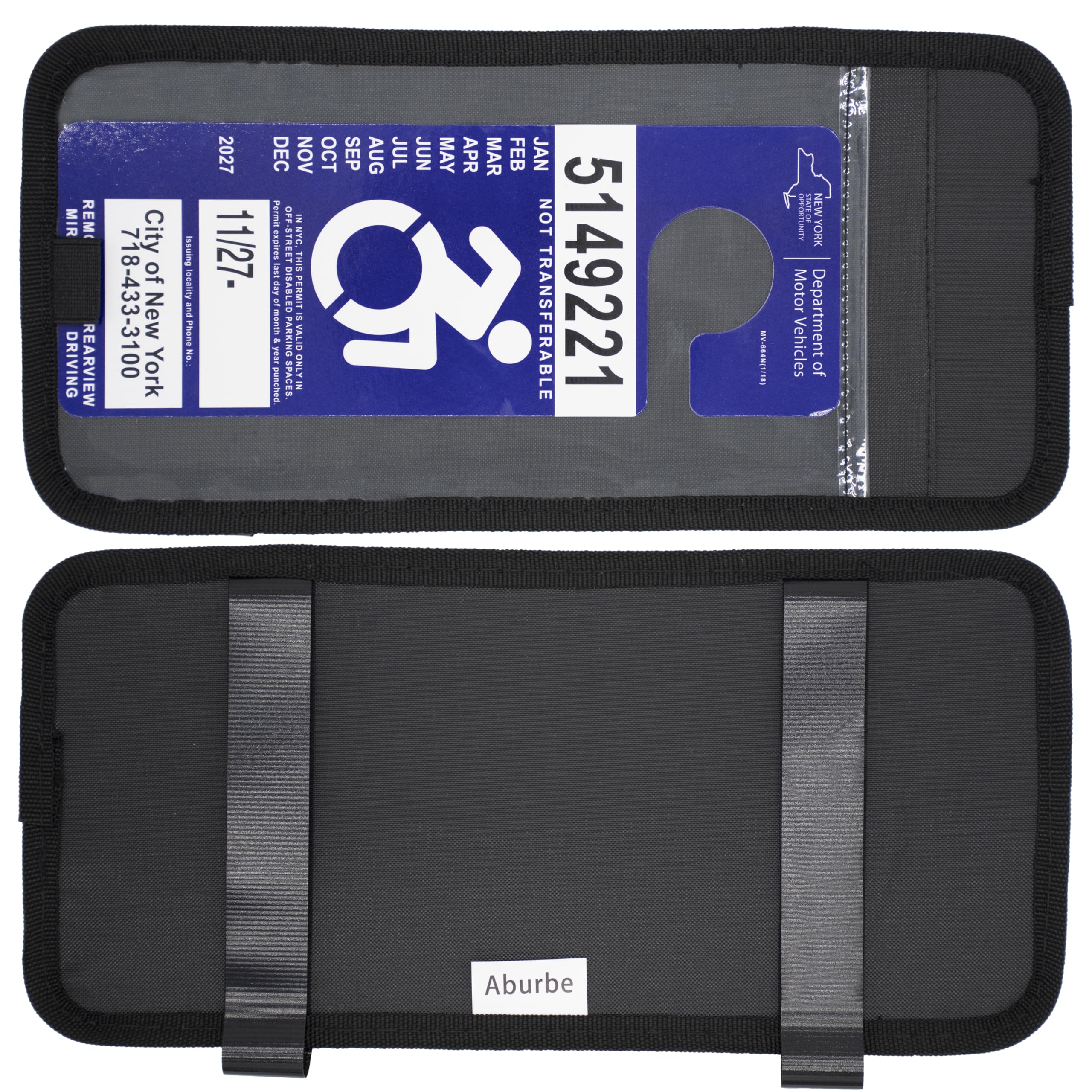 Aburbe Handicap Parking Placard Holder for Visor, with Extra Disabled ...