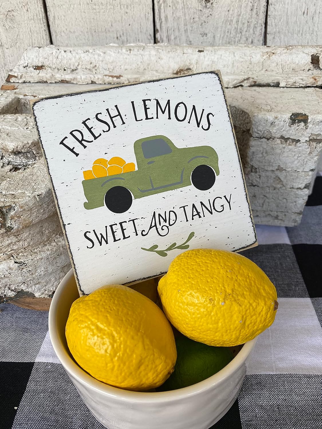 Amazon.com: Lemon Decor, Mini Lemon Sign, Summer Decor, Farmhouse ...