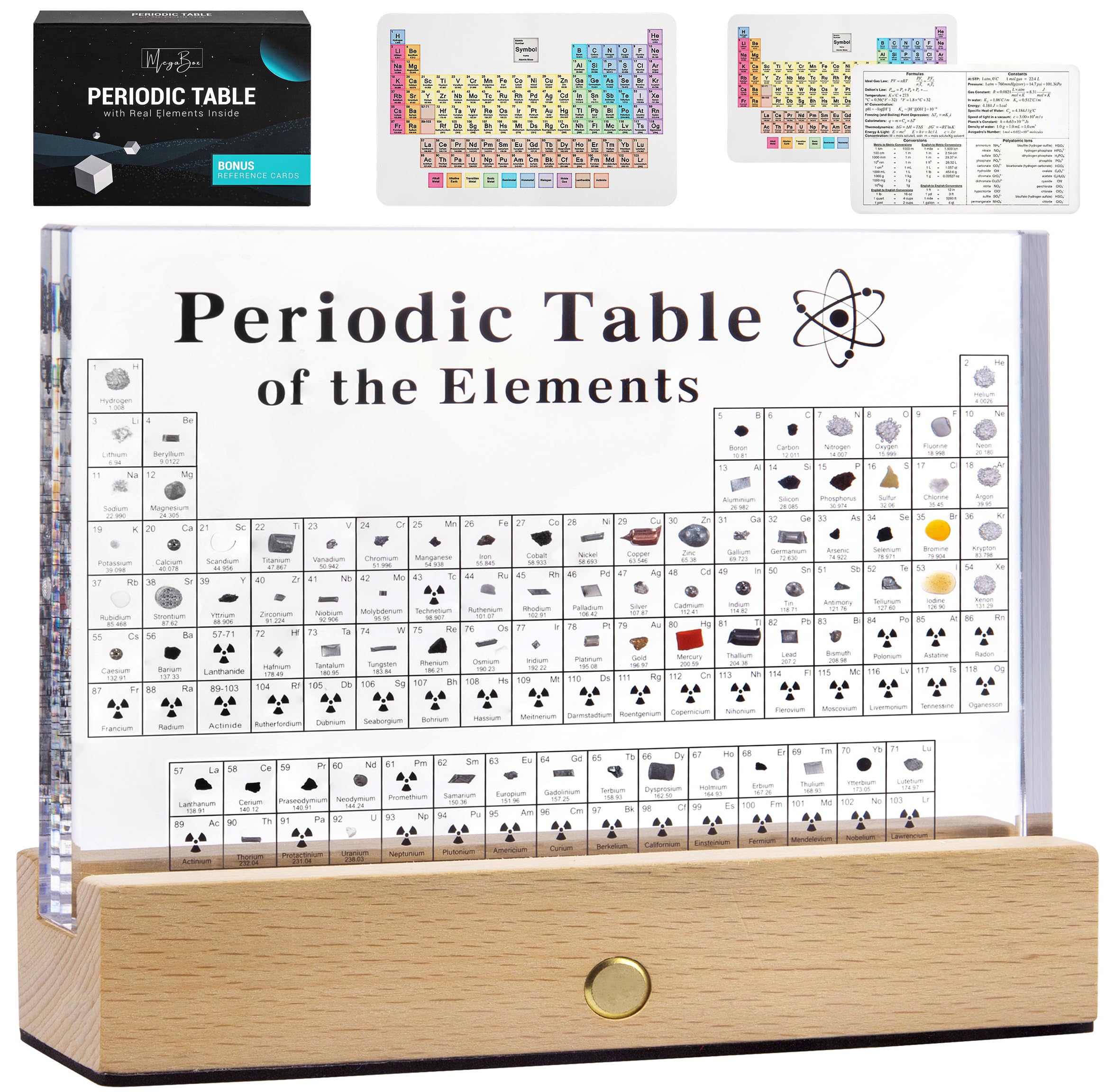 Buy MegaBox Periodic Table Of Elements With 83 Real Elements Acrylic