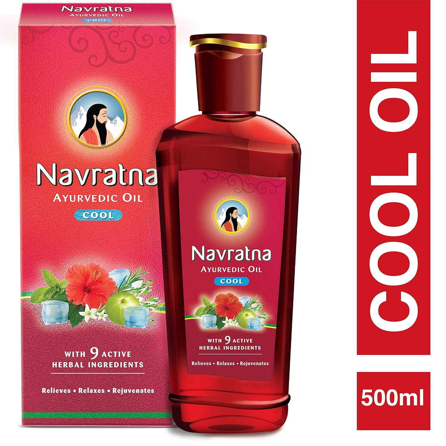 Buy Navratna Ayurvedic Cool Oil |Power of 9 Ayurvedic Herbs | Relieves ...