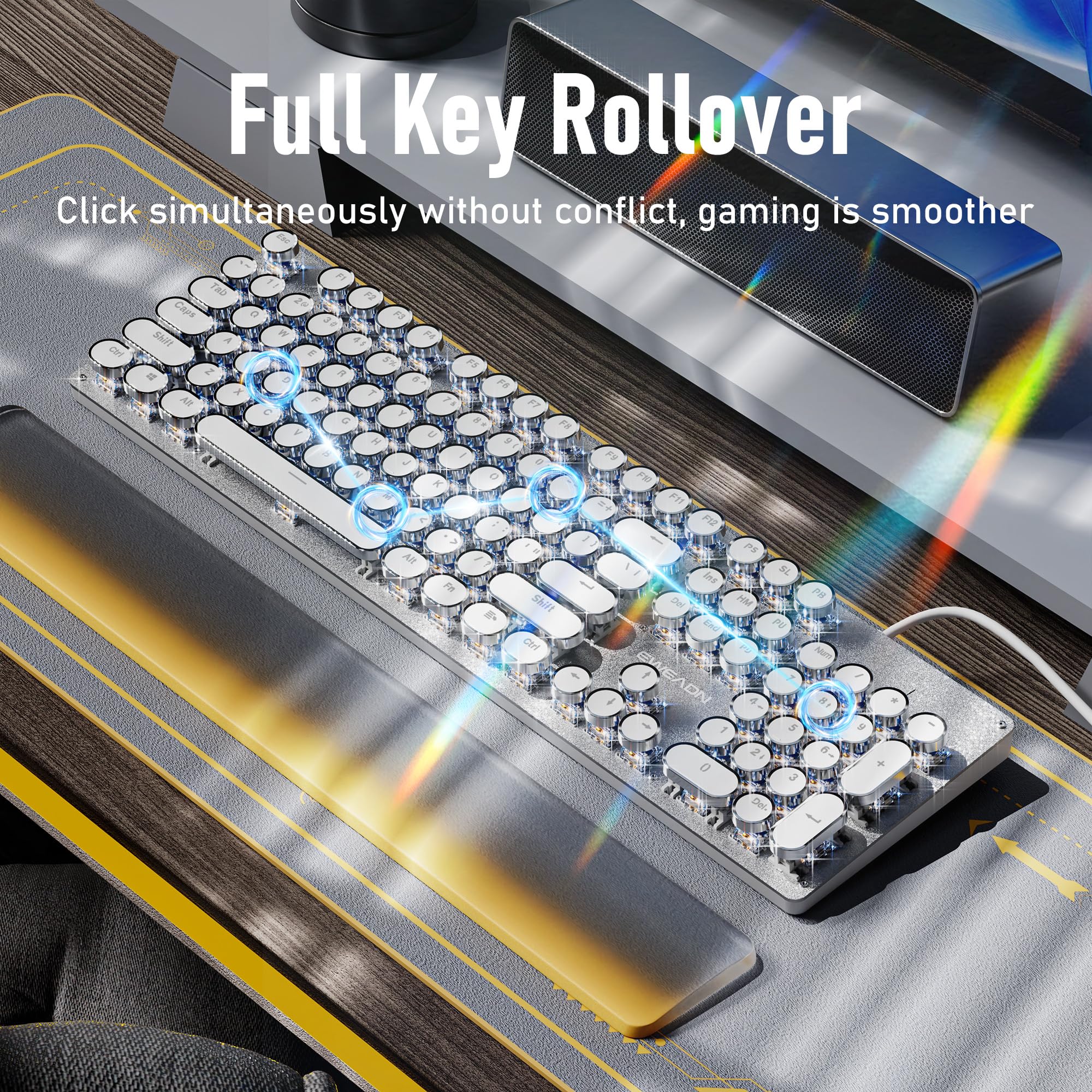 Snapklik.com : SEUNKWANG EWEADN TK100 Typewriter Style Wired Mechanical ...