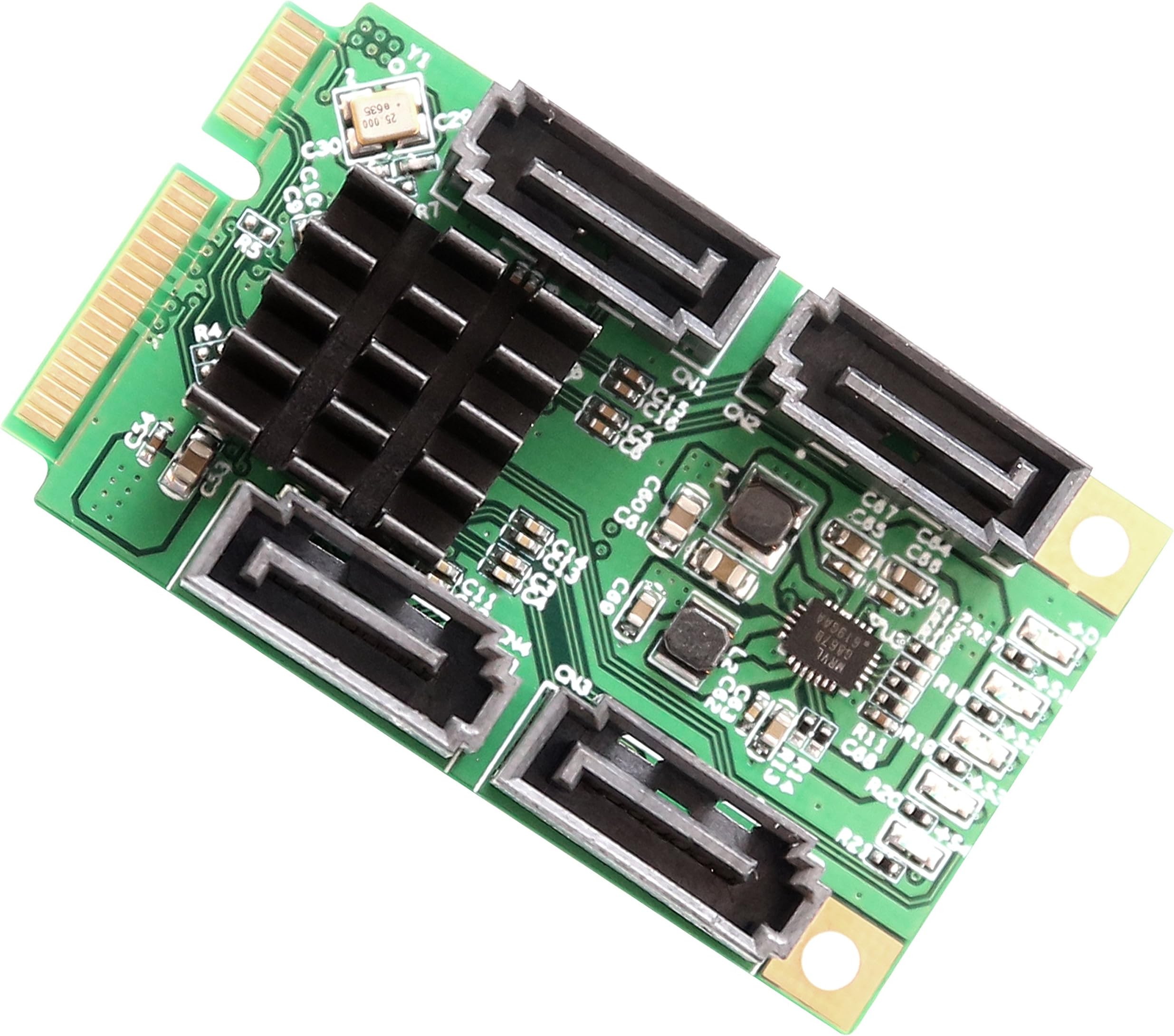 Amazon.com: xiwai Mini PCI-E PCI Express to SATA 3.0 Dual Ports Adapter ...