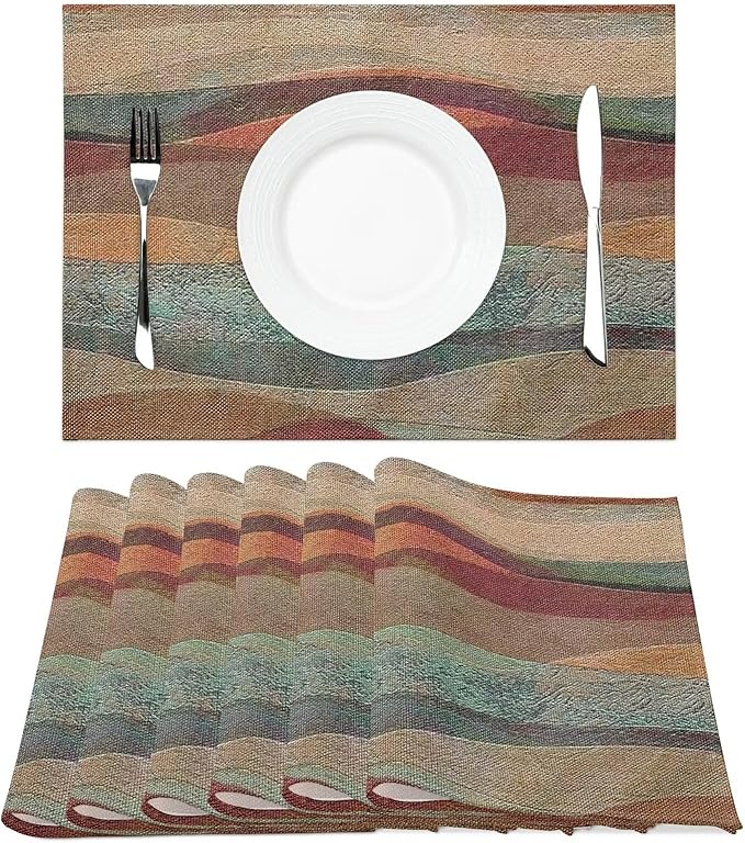 Amazon.com: Placemats Set of 6, Southwest Arizona Travertine Sandstone ...