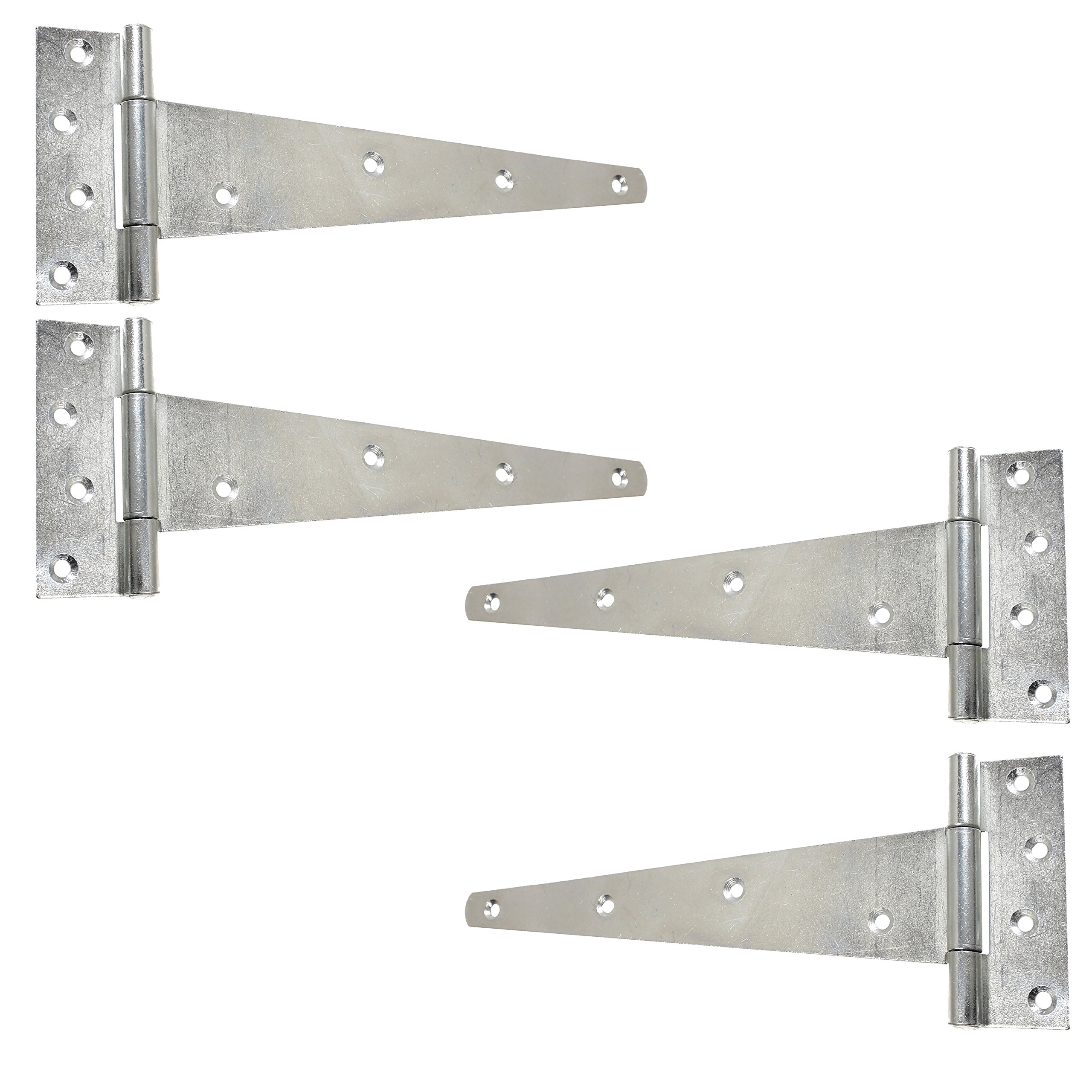 4X Long Galvanised 14″/350mm Tee Hinges | for Gates/Sheds/Stable Doors ...