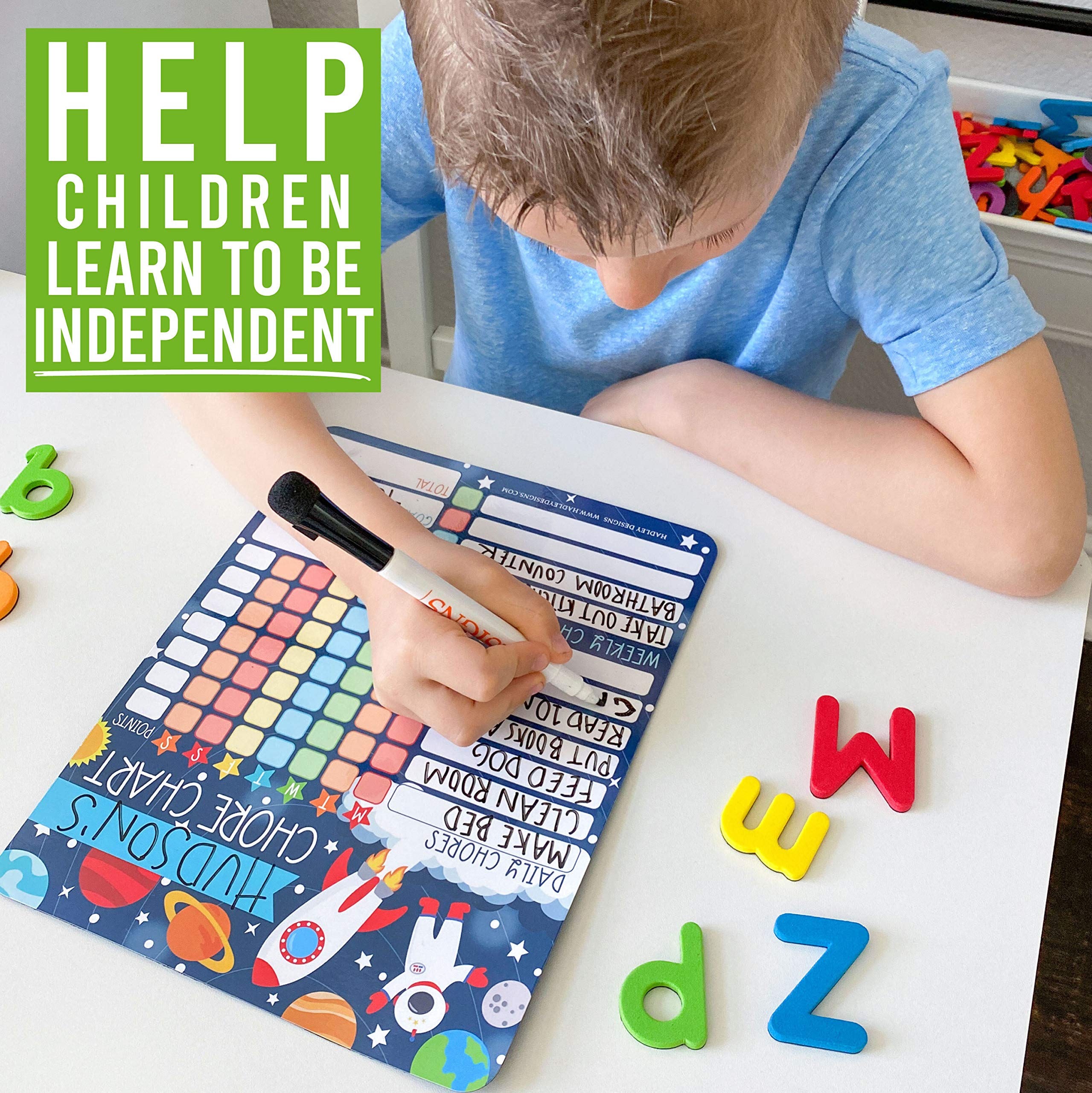 Outer Space Kids Chore Chart Magnetic, Reward Chart for Kids, Good ...