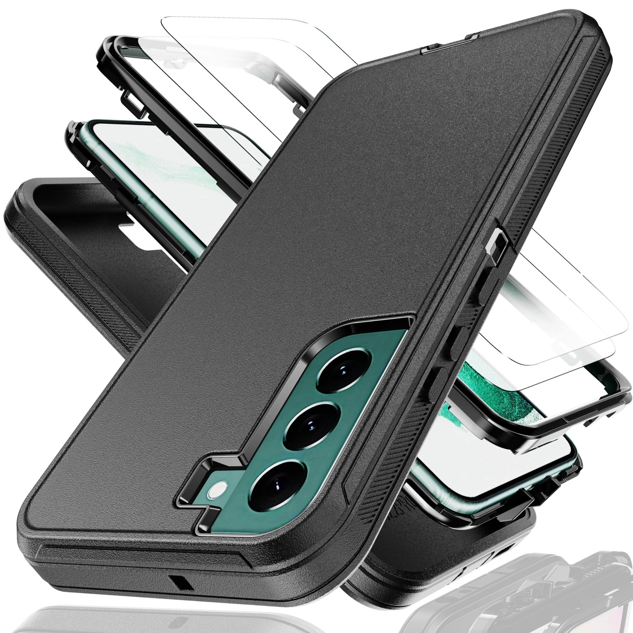 Amazon.com: KaiMai for Galaxy S22 Plus Case with Soft TPU Film Screen ...