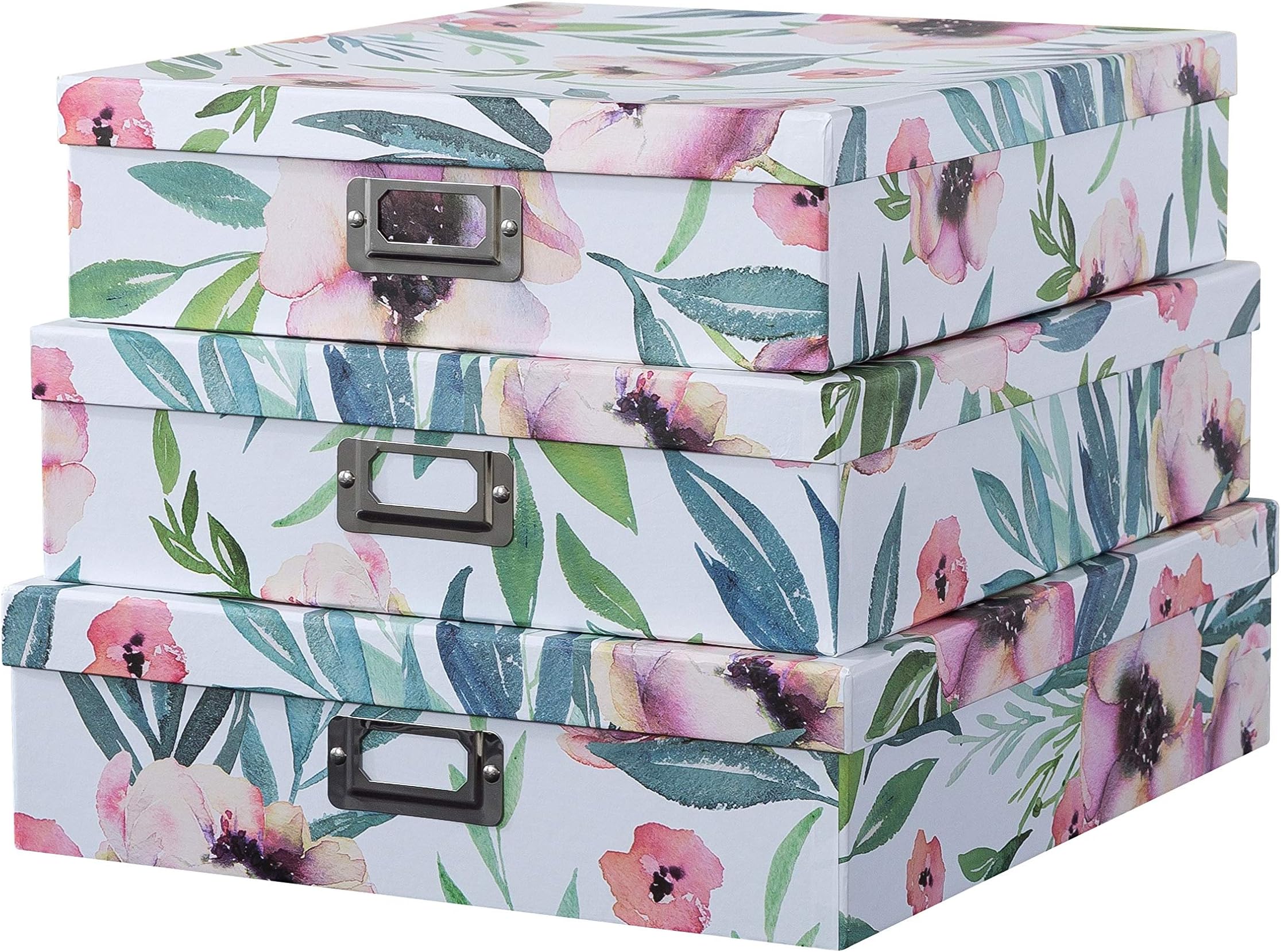 Amazon.com: Soul & Lane Plaid Christmas Gift Box - Set of 3: Holiday ...