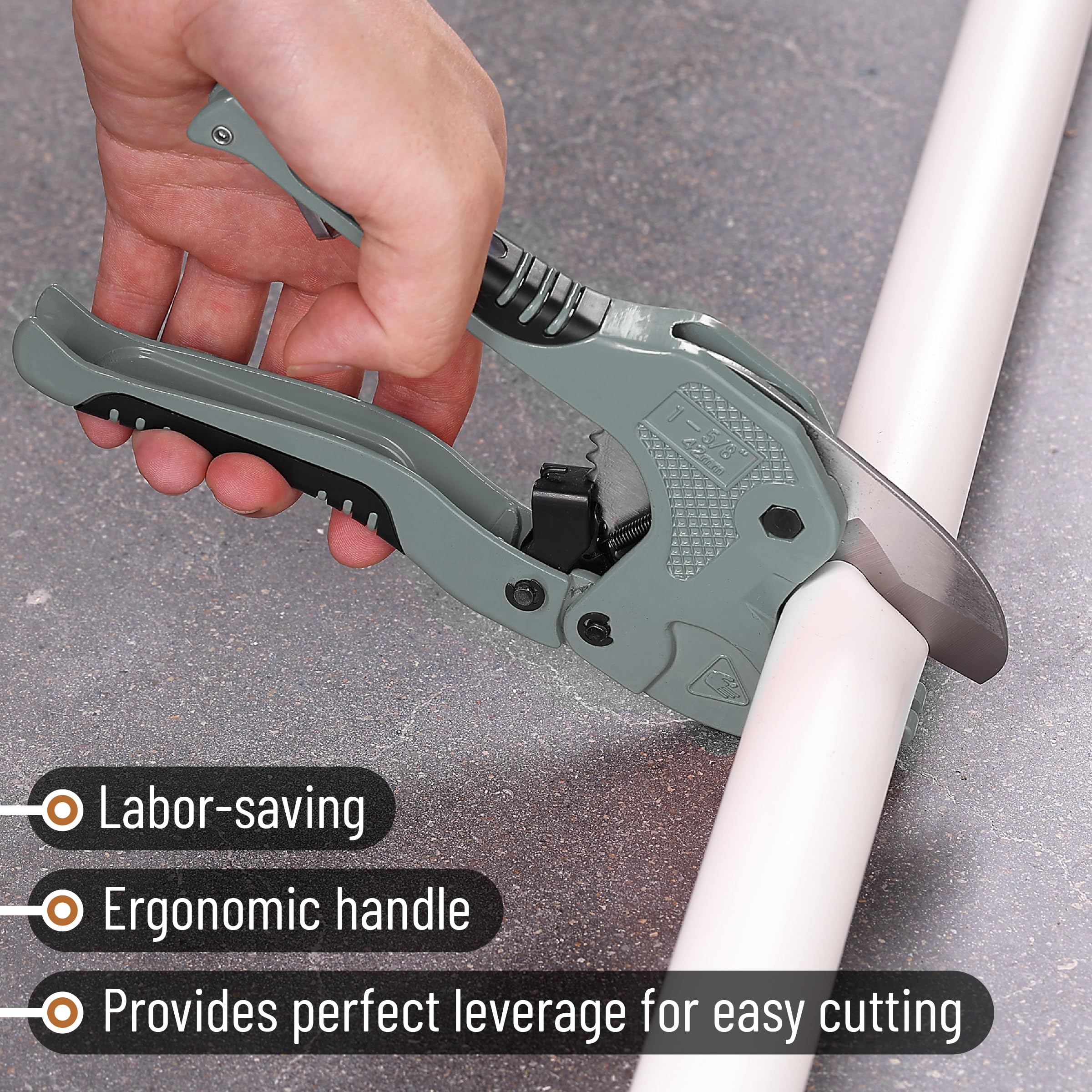 Snapklik.com : Bates- PVC Pipe Cutter, Cuts Up To 1-5/8", Silver ...