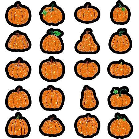 Amazon.com: CY2SIDE 400PCS Fall Pumpkin Stickers for Kids Cute Glitter ...